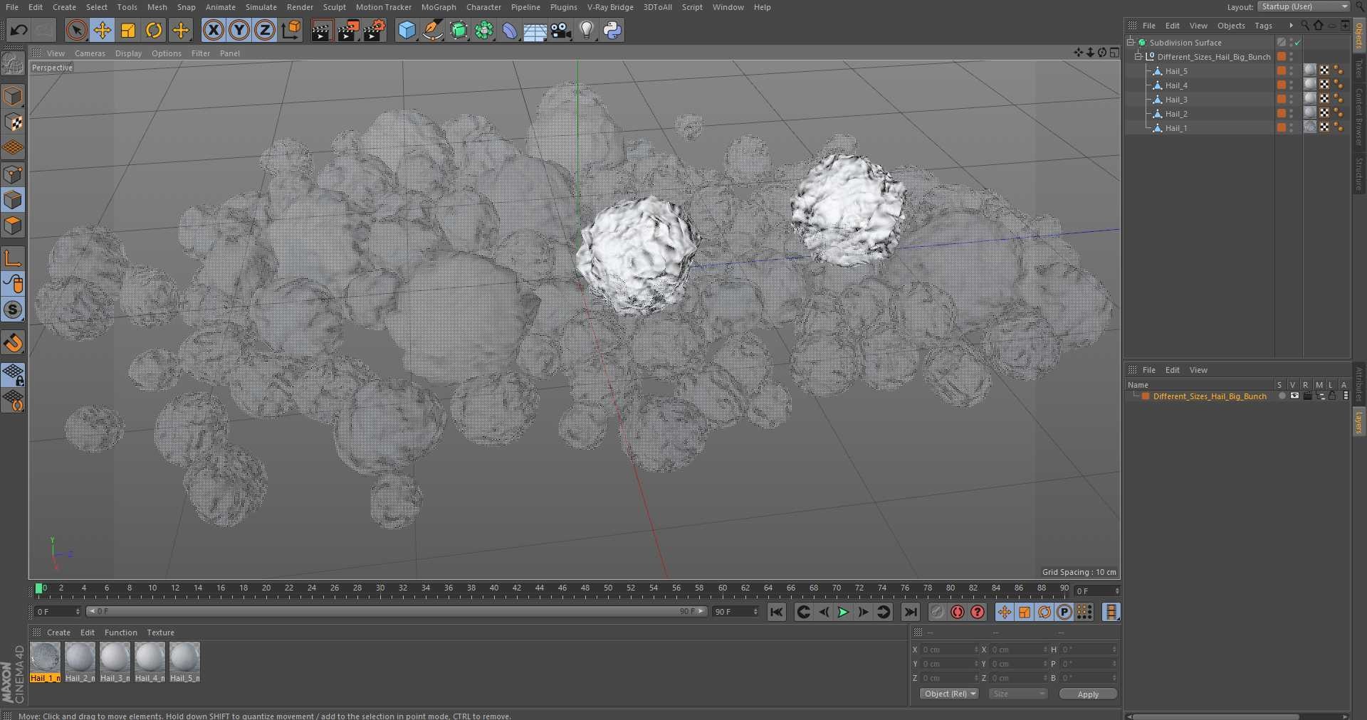 Different Sizes Hail Big Bunch 3D Model - TurboSquid 2159225