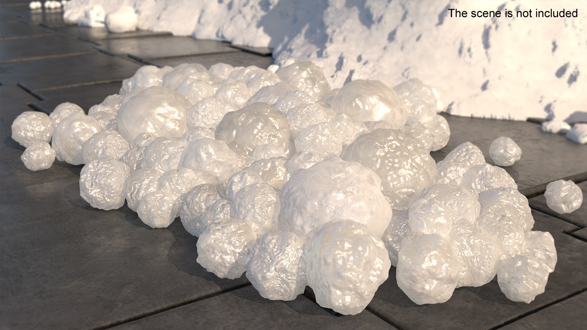 Different Sizes Hail Big Bunch 3D Model - TurboSquid 2159225