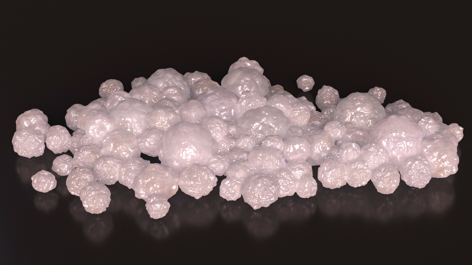 Different Sizes Hail Big Bunch 3D Model - TurboSquid 2159225