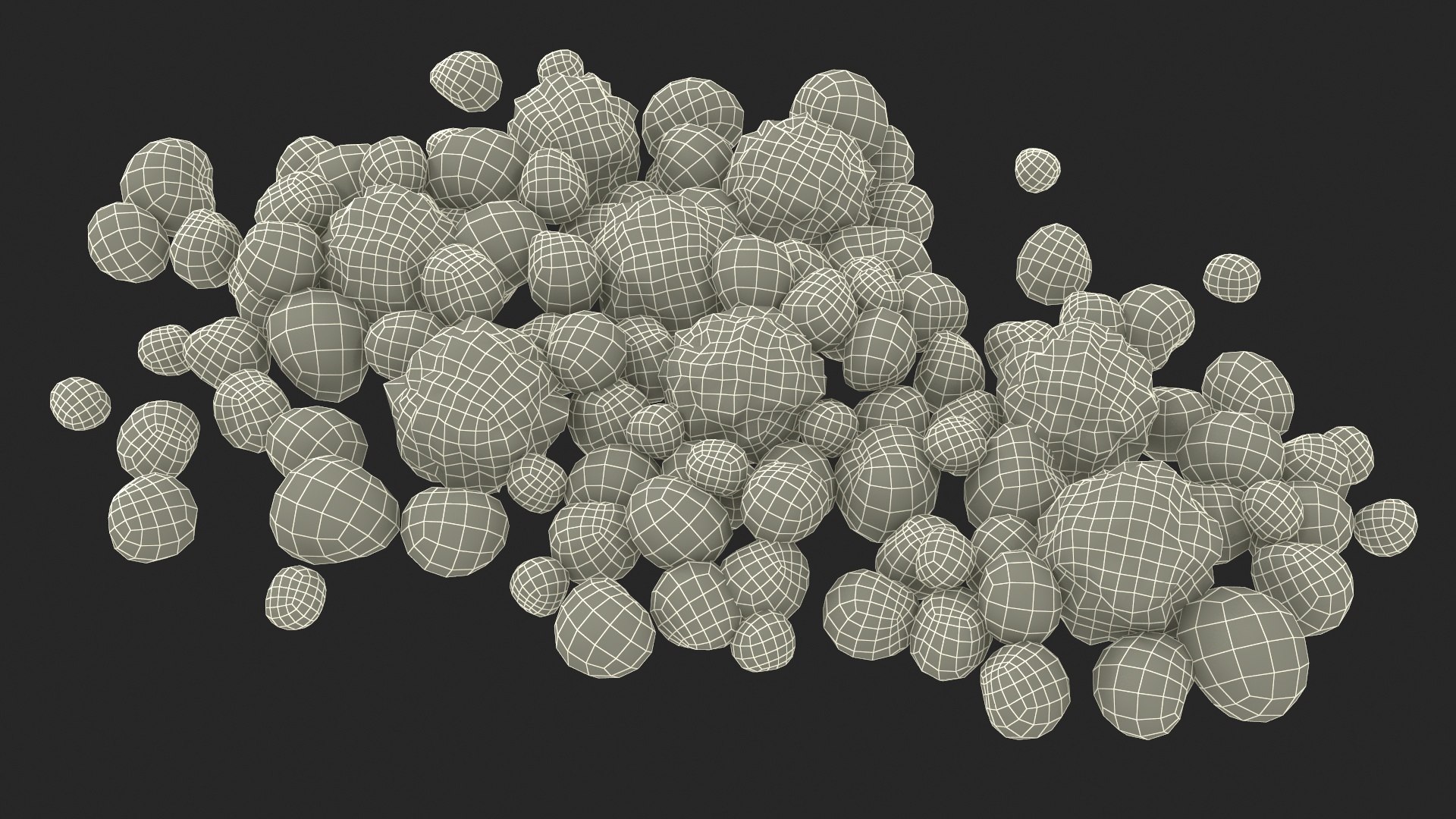 Different Sizes Hail Big Bunch 3D model - TurboSquid 2159225