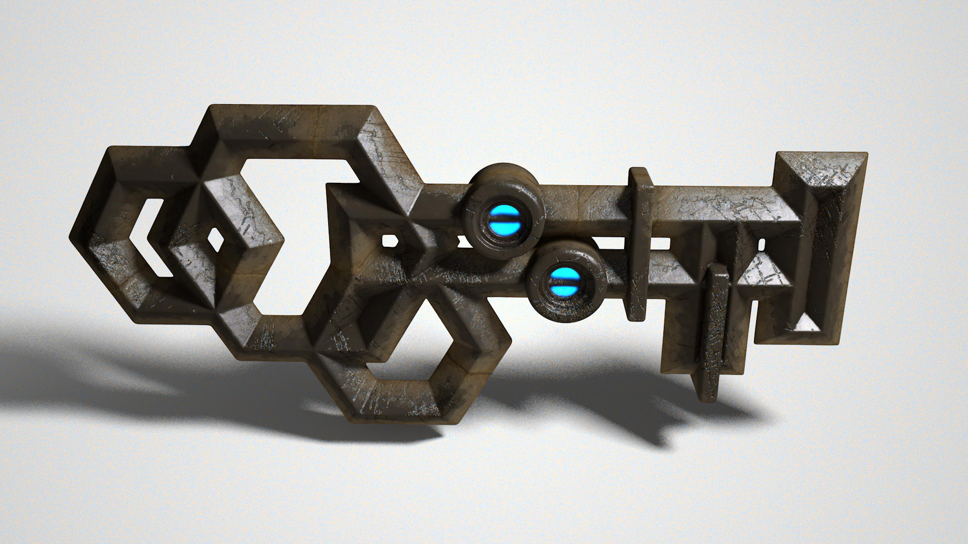 Ancient Metal Key 3d Obj