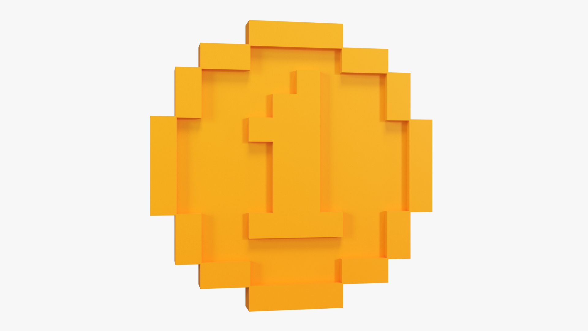 3D Video Game Token One - TurboSquid 1826986