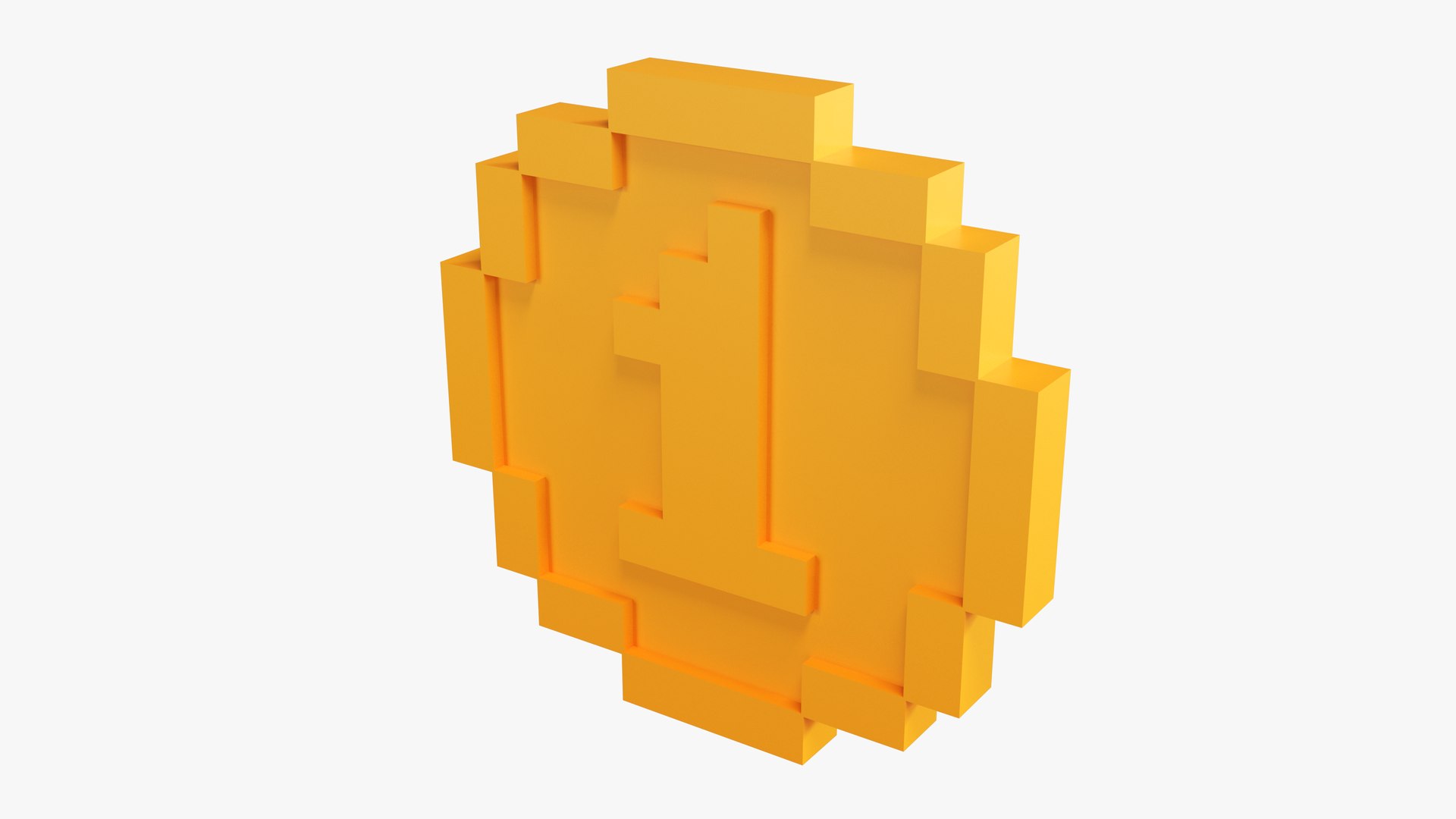 3D Video Game Token One - TurboSquid 1826986