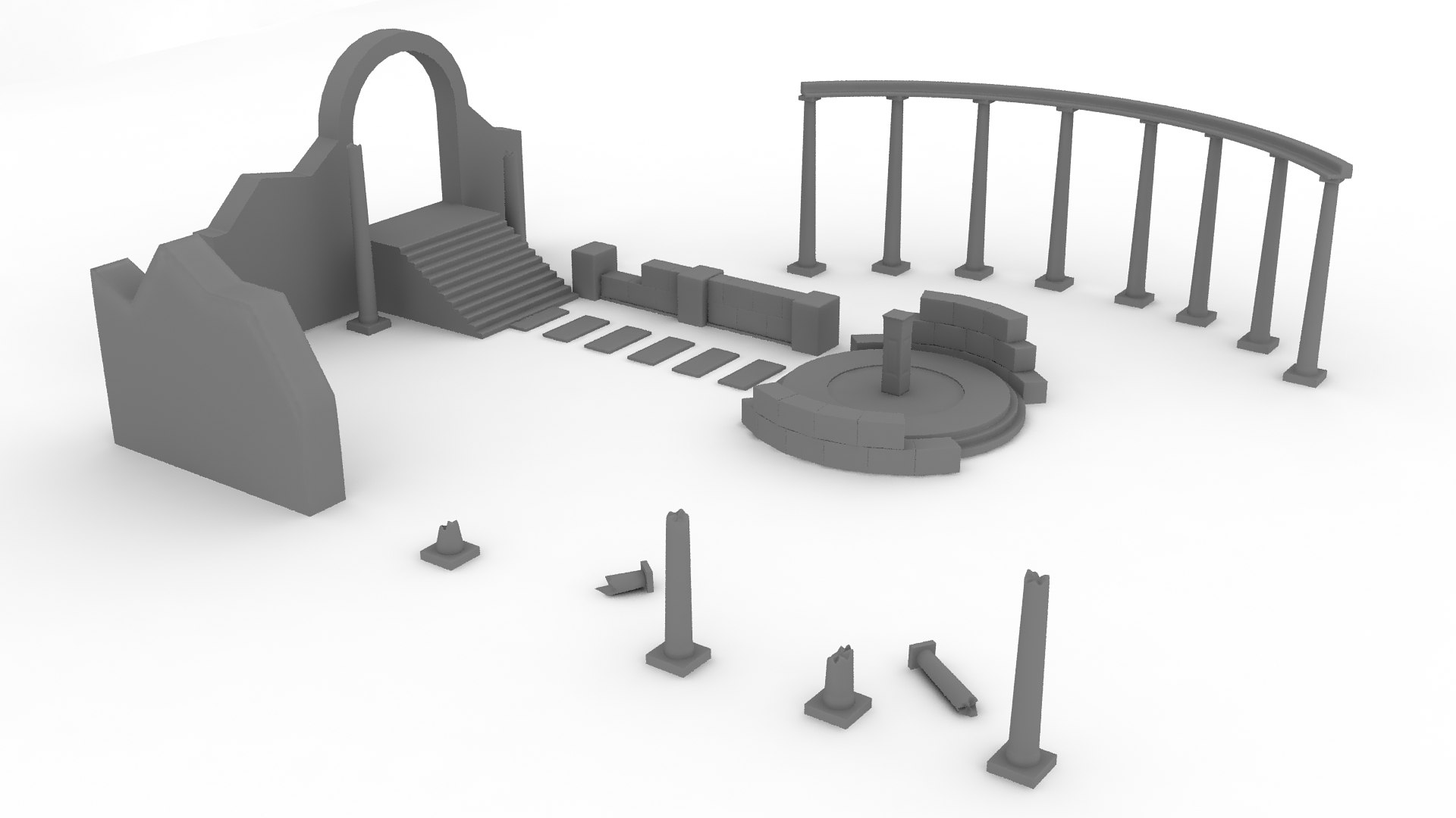 Old Temple Model - TurboSquid 1926834