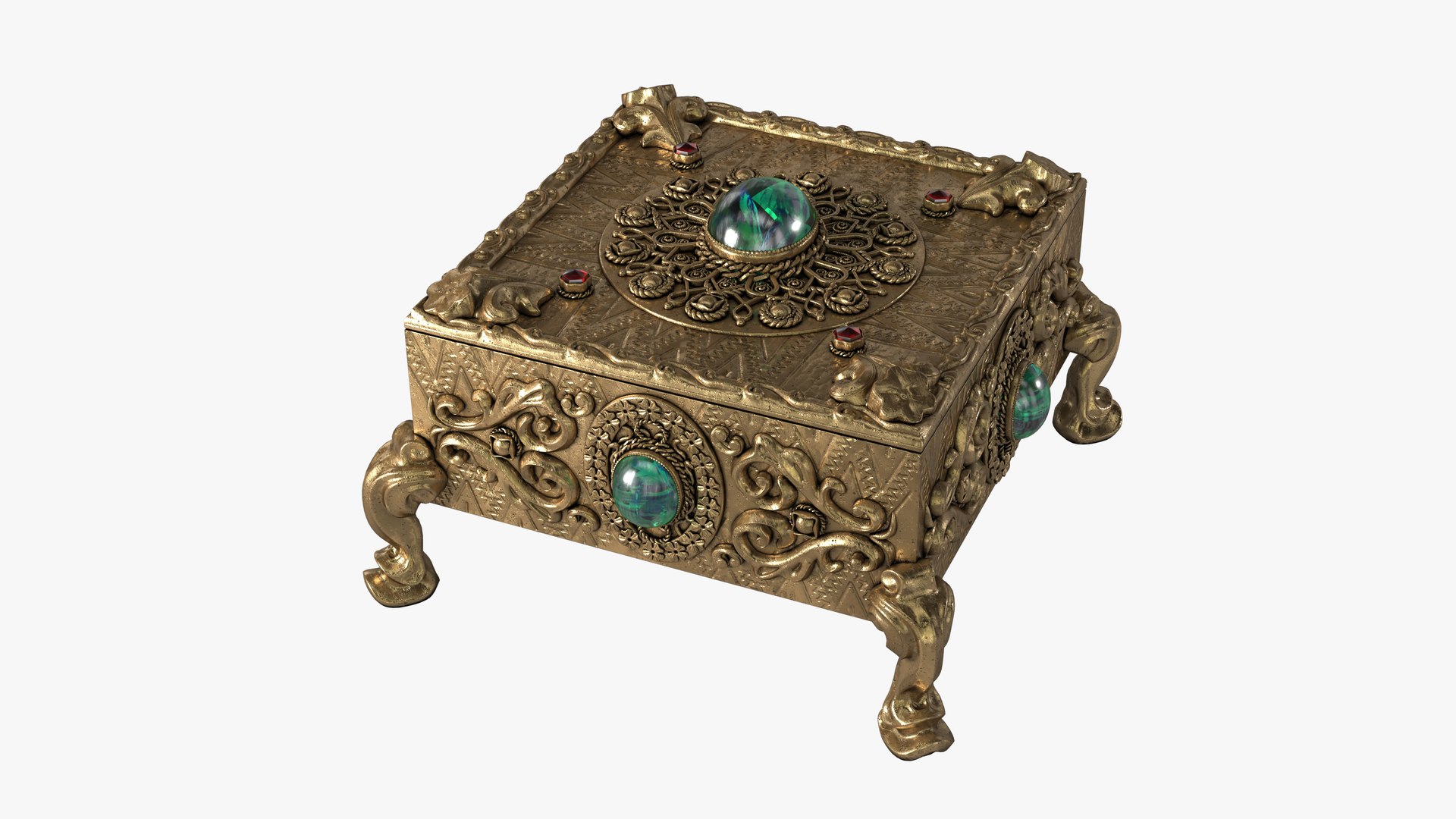 3D Emerald Box Jewelry - TurboSquid 1527766