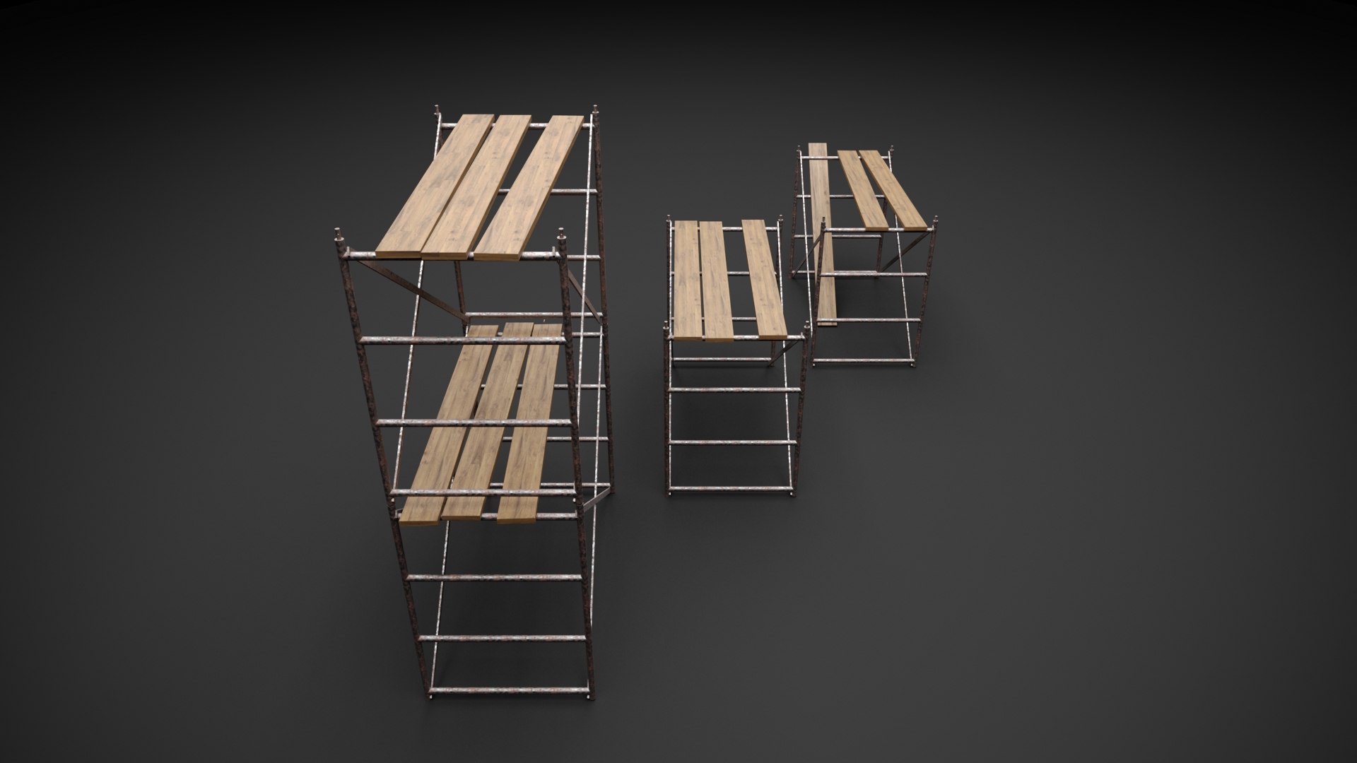 Low Poly Scaffoldings 3D - TurboSquid 2030865