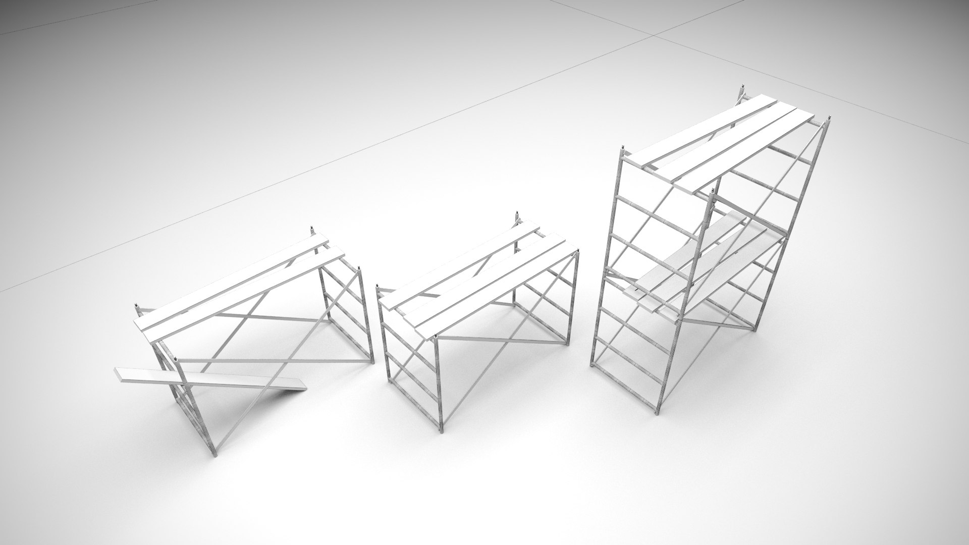 Low Poly Scaffoldings 3D - TurboSquid 2030865