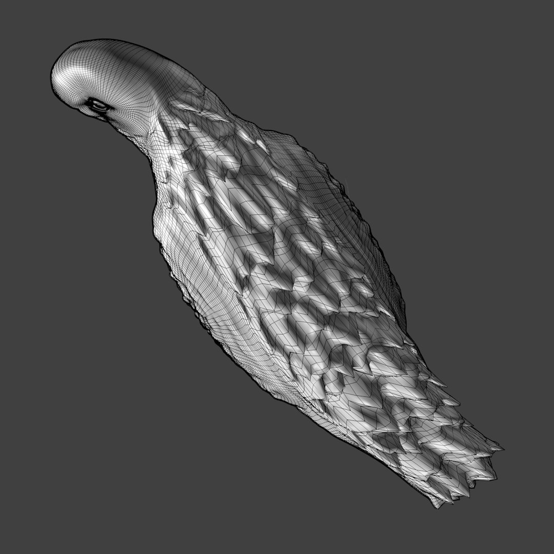 Obj Crystal Bird Figurine
