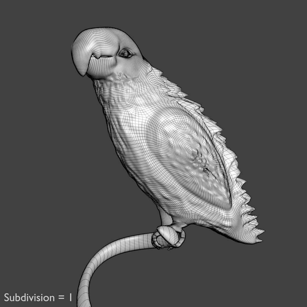 Obj Crystal Bird Figurine