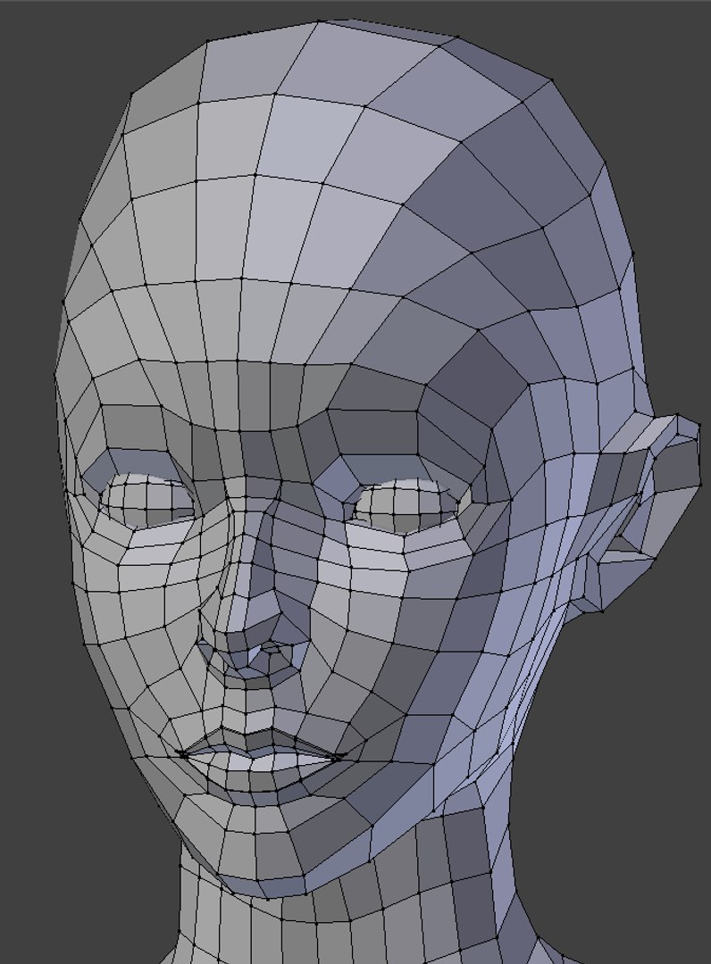 3d Model Low-poly Female Base