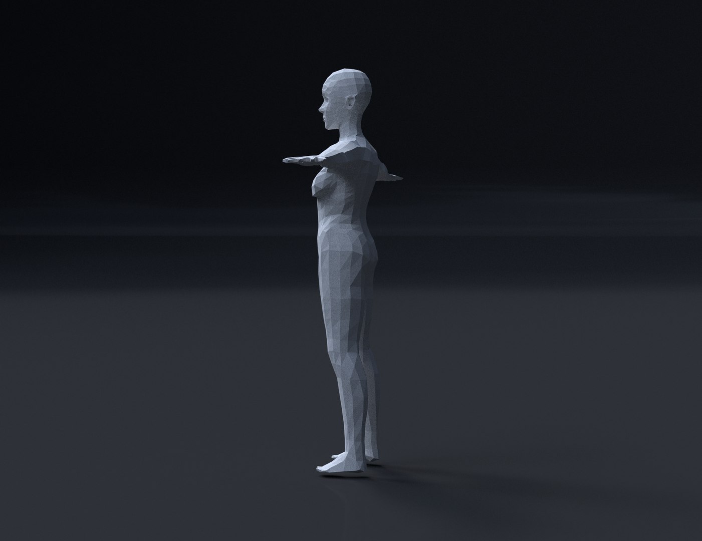 3d Model Low-poly Female Base