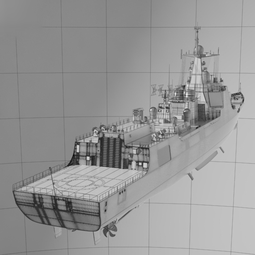 modelo 3d Tipo 052D destructor - TurboSquid 1376153