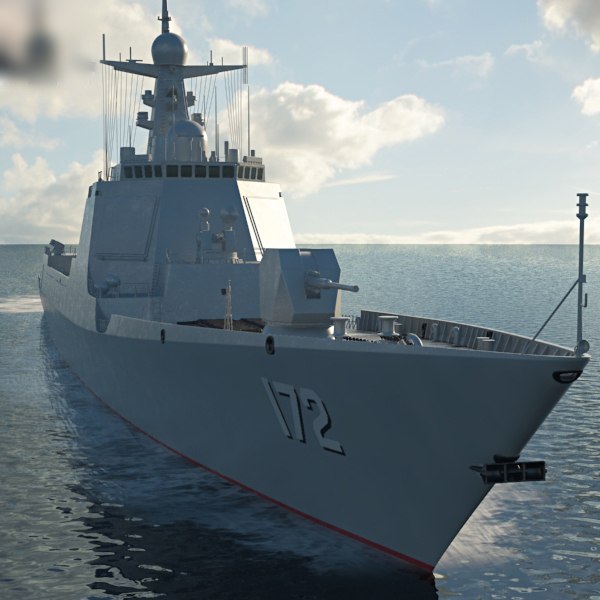 modelo 3d Tipo 052D destructor - TurboSquid 1376153