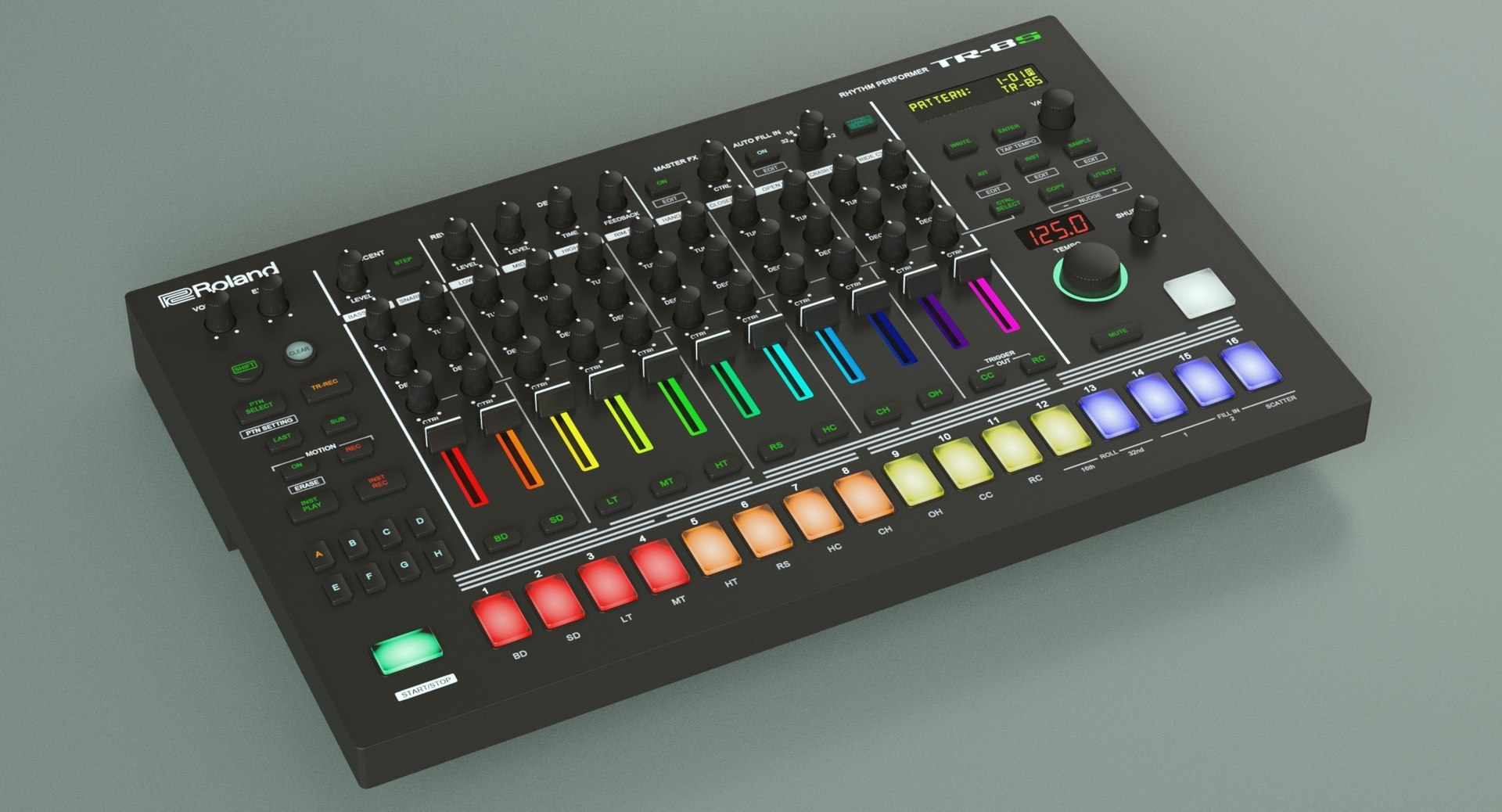 3D Drum Machine Roland Model - TurboSquid 1281252