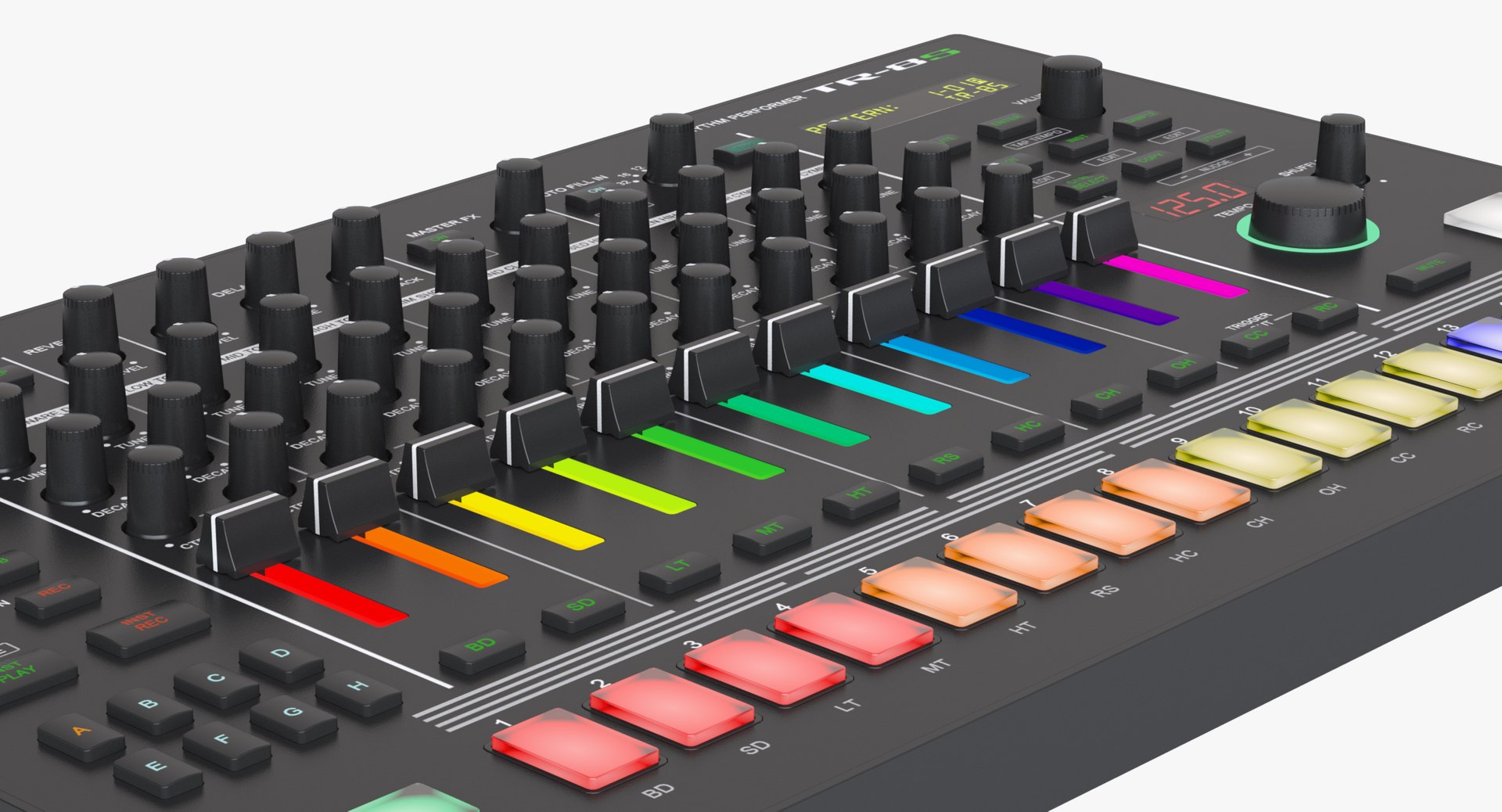 3D Drum Machine Roland Model - TurboSquid 1281252