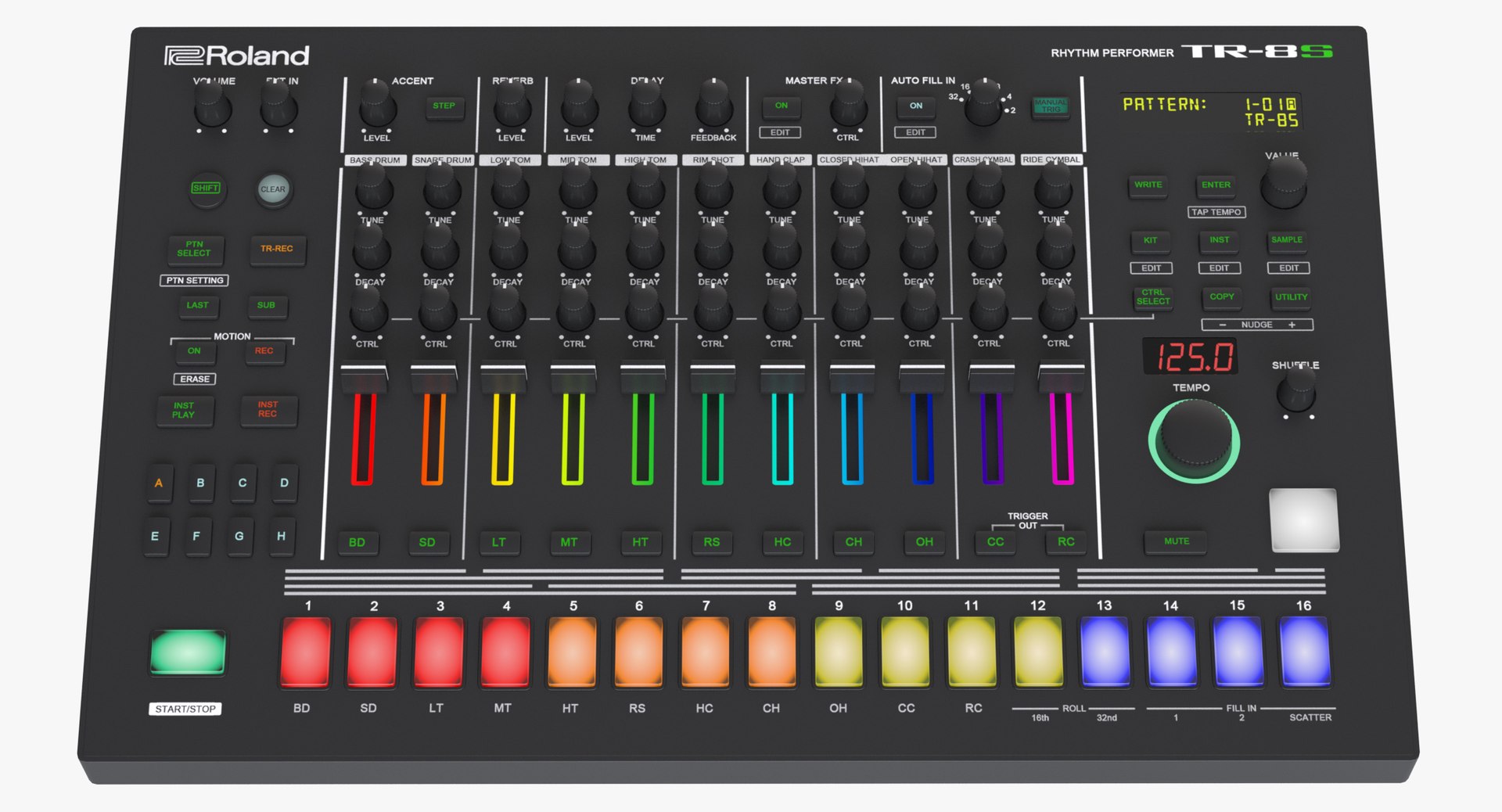 3D Drum Machine Roland Model - TurboSquid 1281252