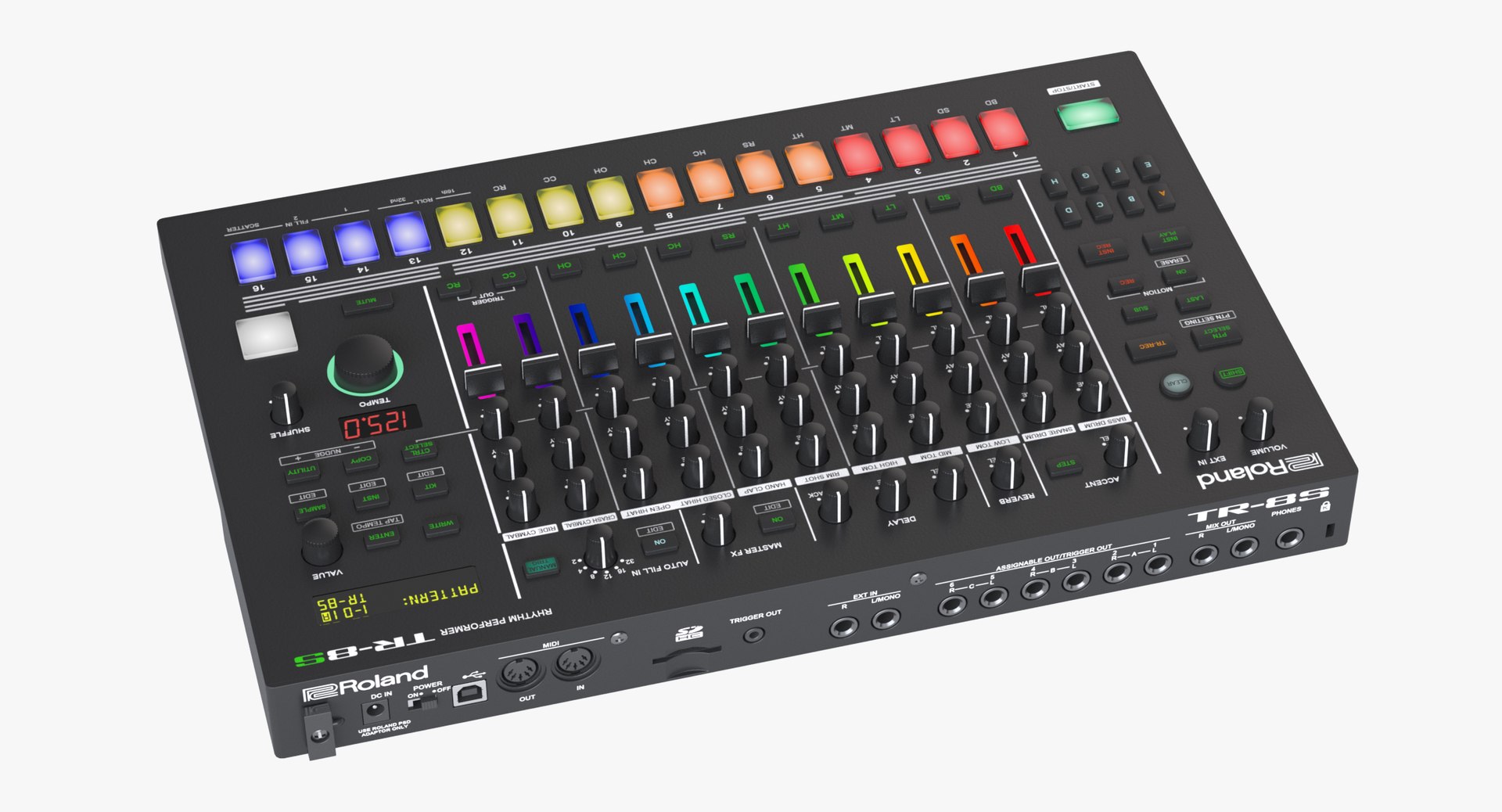 3D Drum Machine Roland Model - TurboSquid 1281252