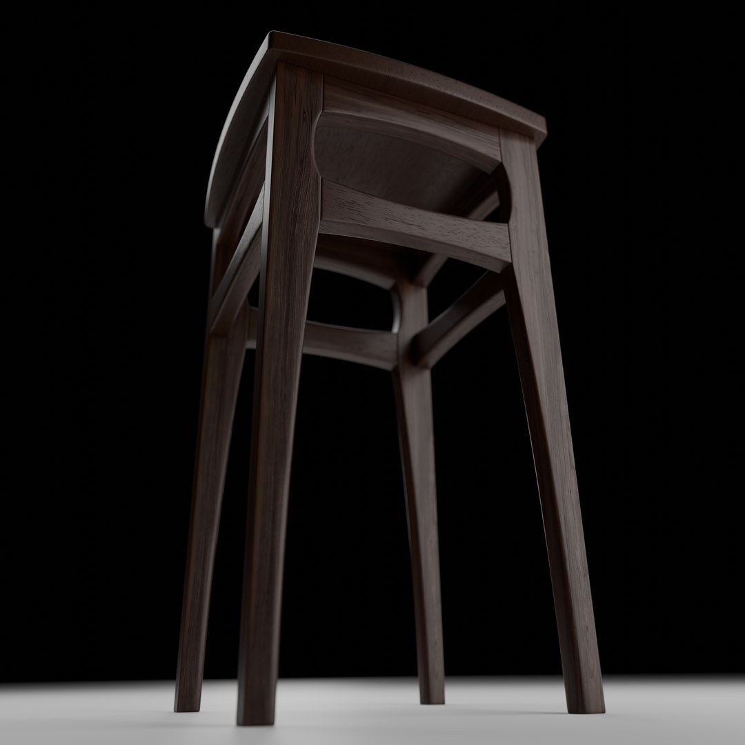 Walnut Iroko Hardwood End Table Furniture 8K PBR Subdiv Modern 3D Model ...