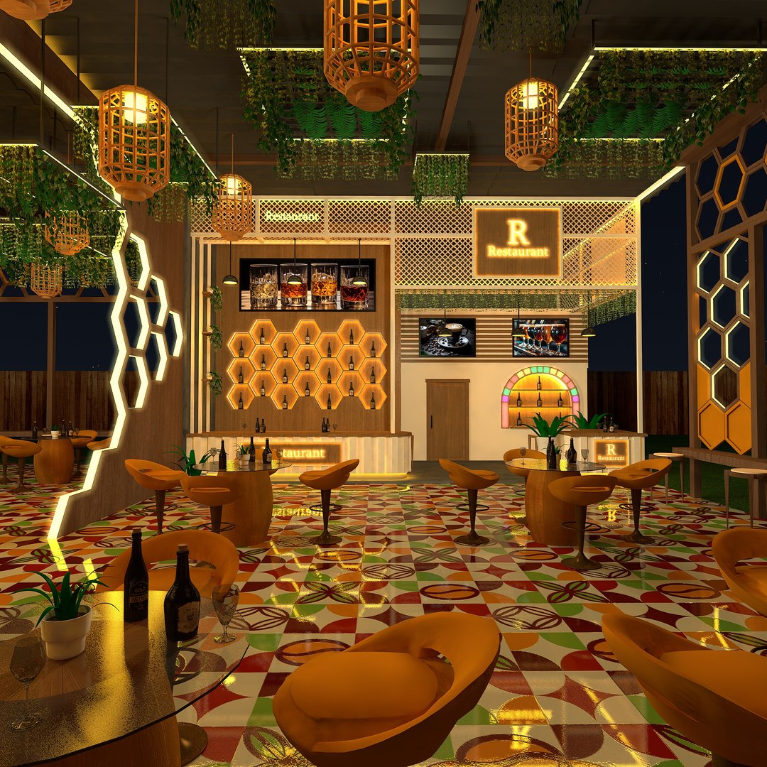 3D Restaurant Interior Model - TurboSquid 2275130