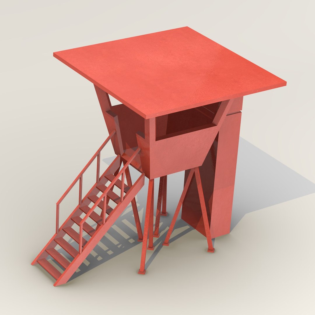 3d Model Lifeguard Cabin