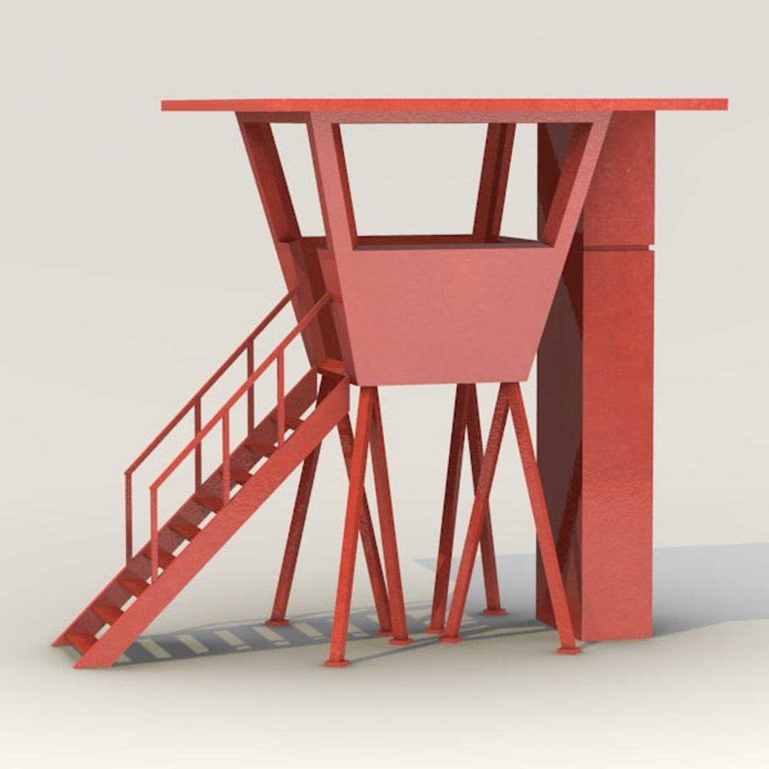 3d Model Lifeguard Cabin