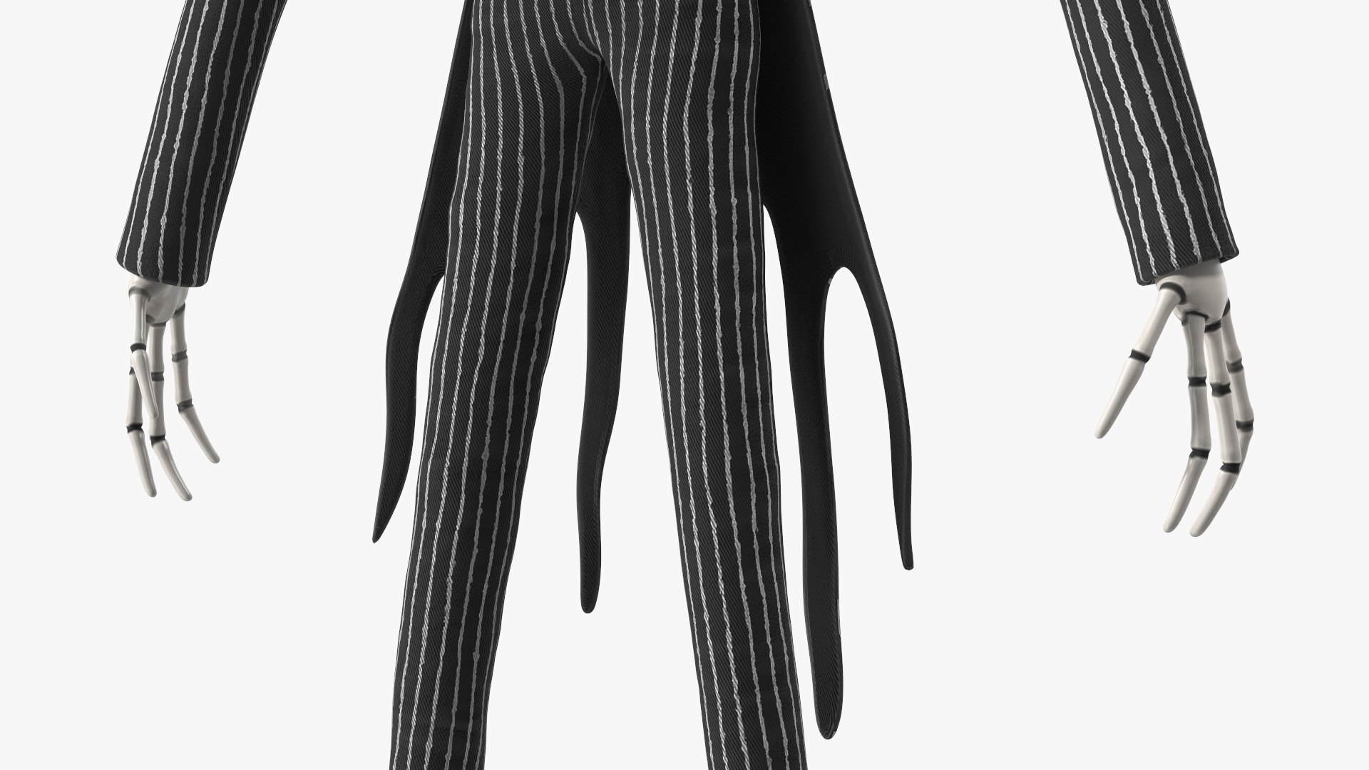 3D Jack Skellington Character A-pose - TurboSquid 2006817