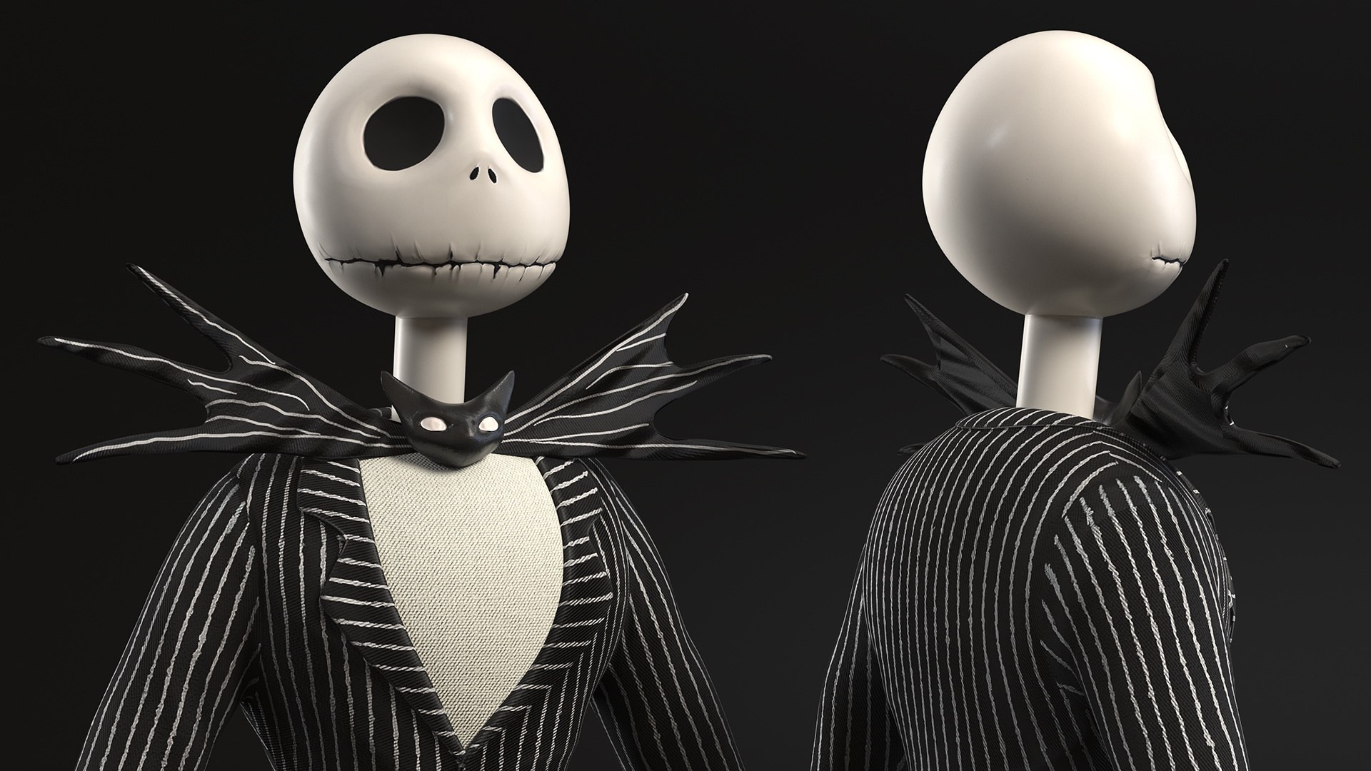 3D Jack Skellington Character A-pose - TurboSquid 2006817