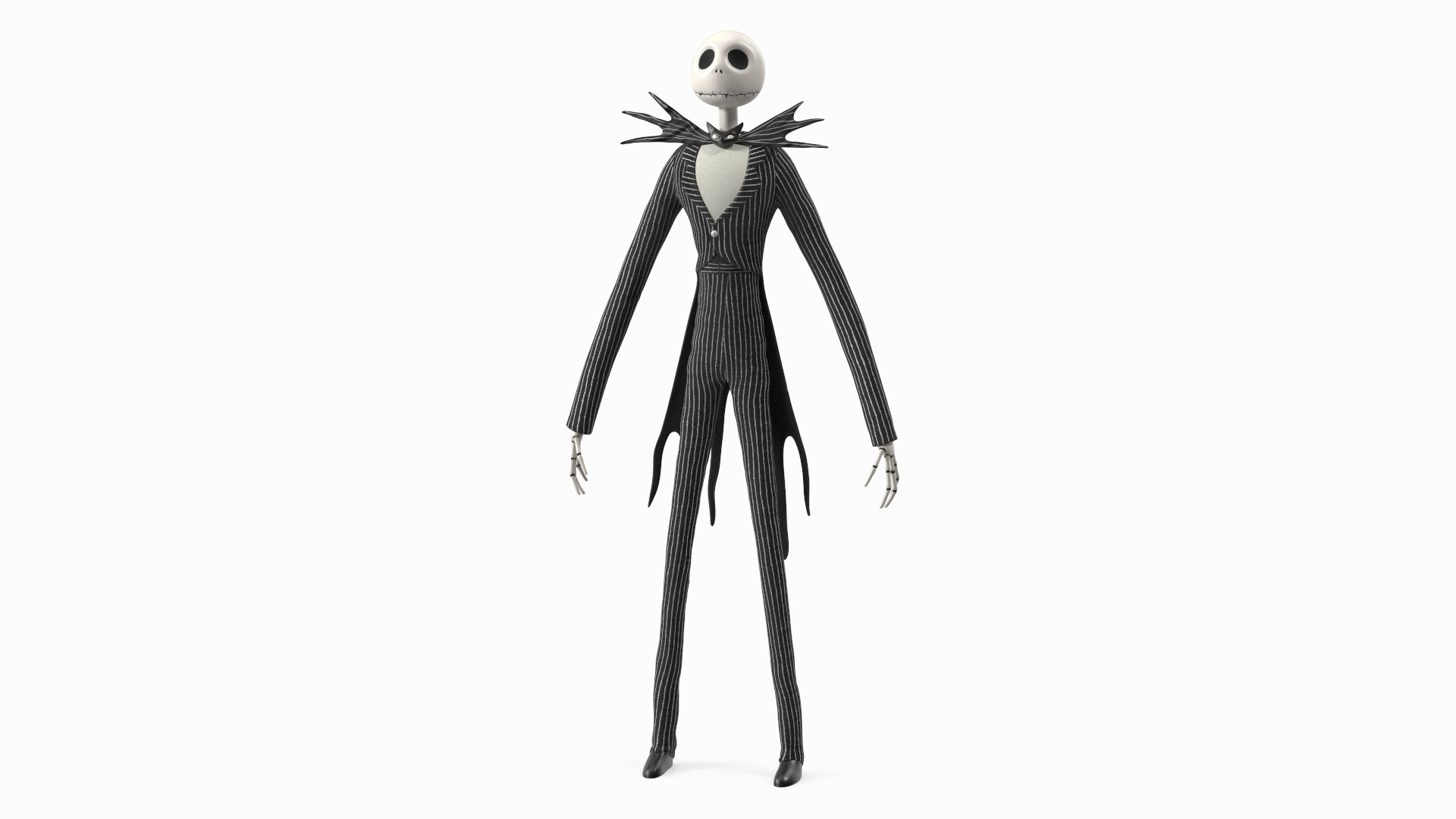 3D Jack Skellington Character A-pose - TurboSquid 2006817