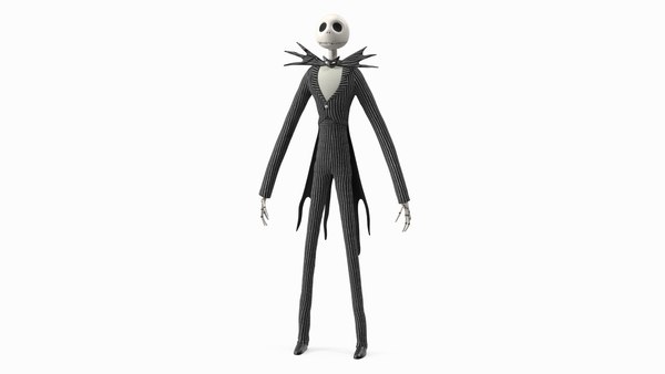 3D Jack Skellington Character A-pose - TurboSquid 2006817