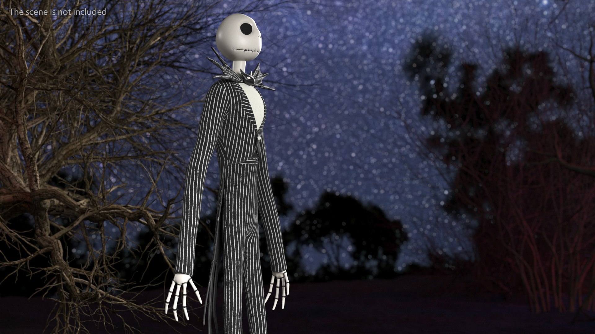 3D Jack Skellington Character A-pose - TurboSquid 2006817