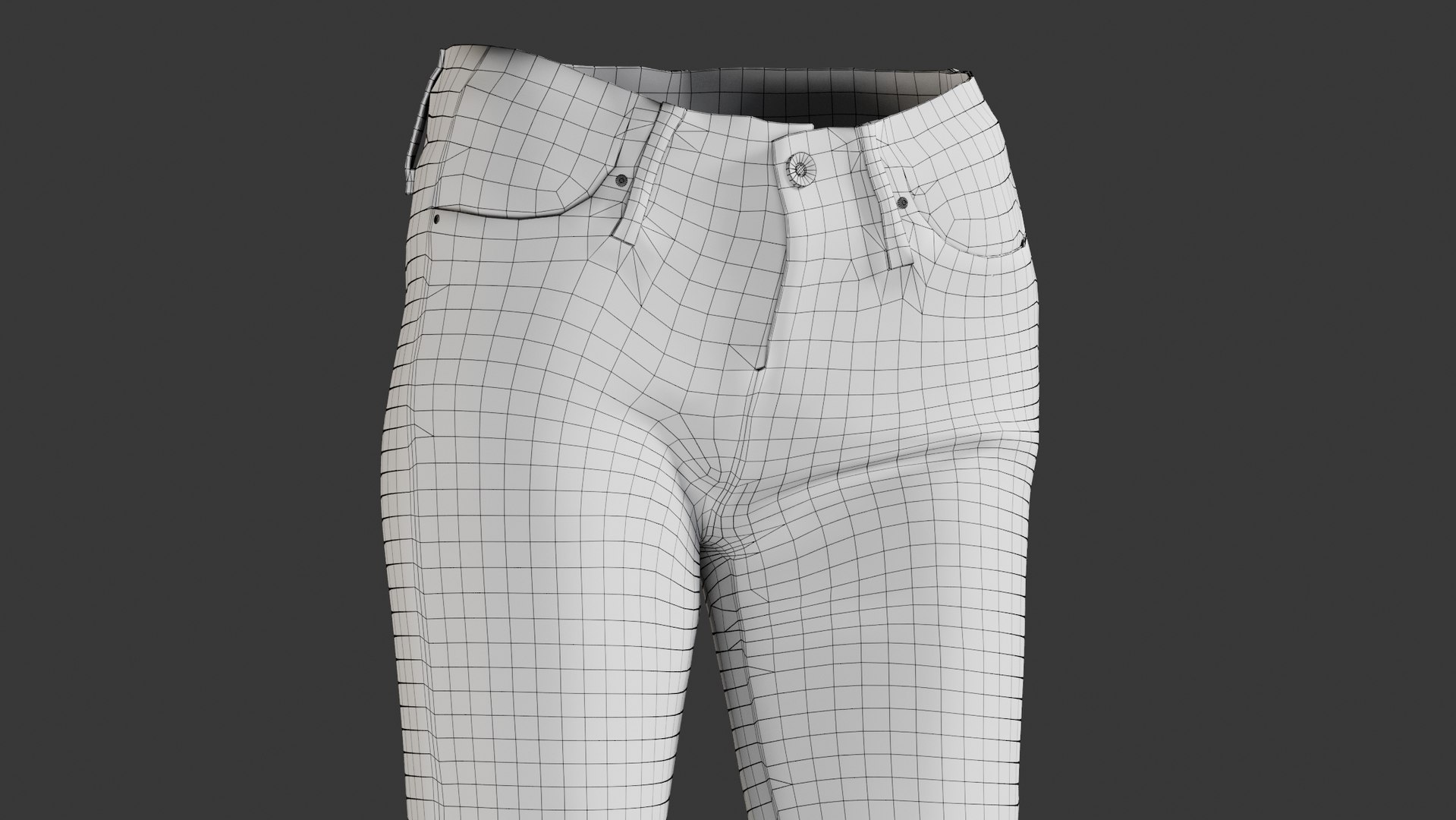 3D Mesh Women S Jeans - TurboSquid 1660395