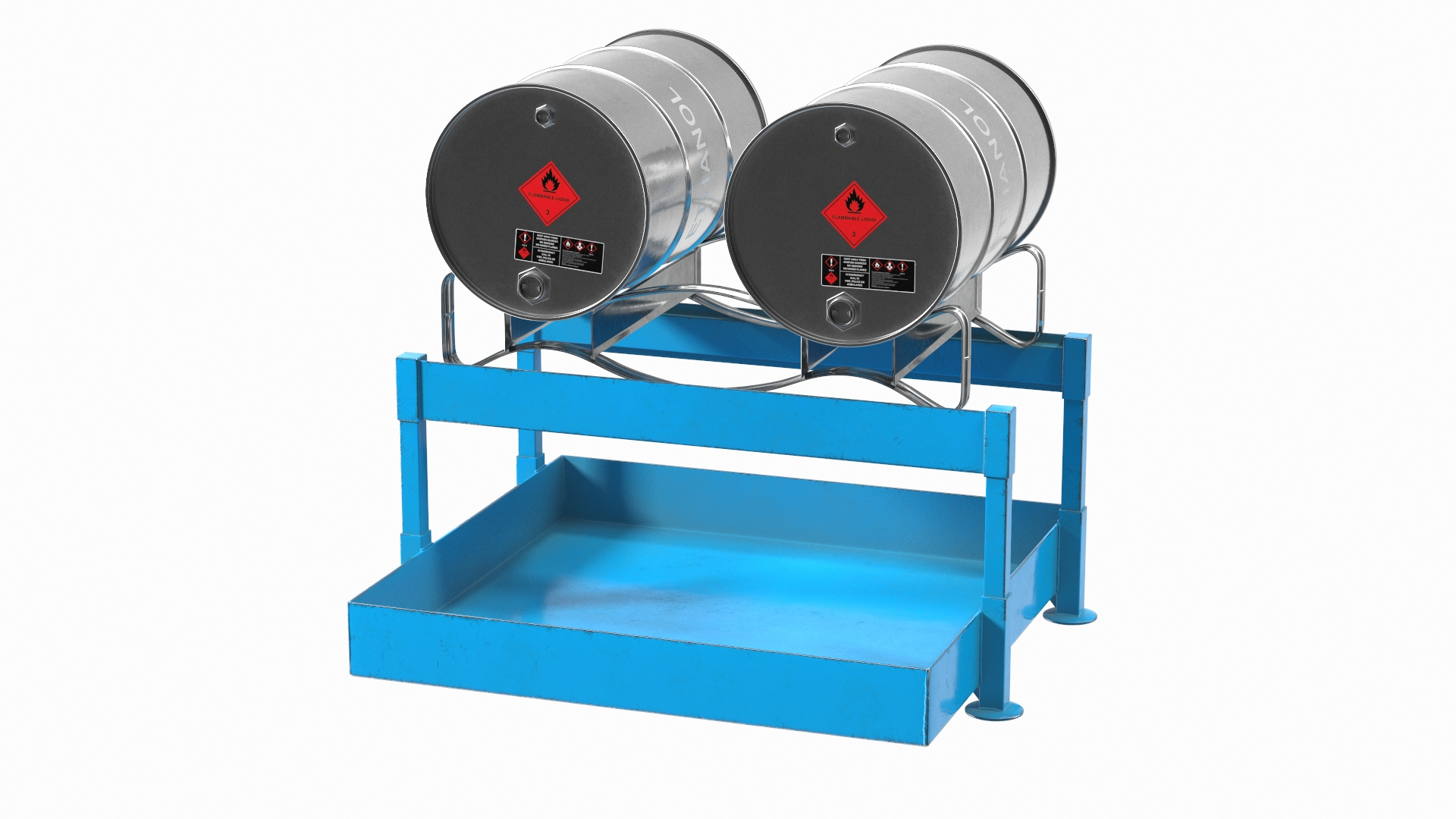 3D Horizontal Retention Basin With Ethanol Barrels - TurboSquid 1808599