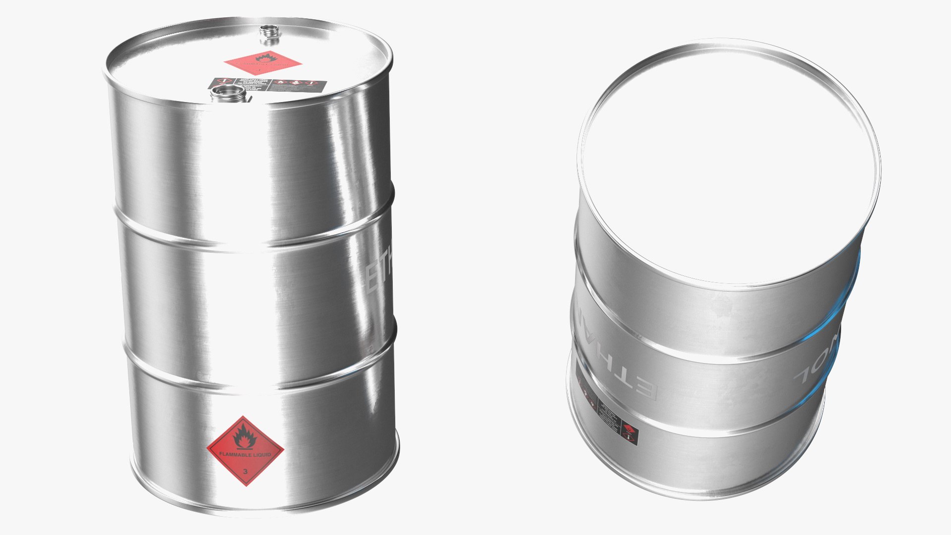 3D Horizontal Retention Basin with Ethanol Barrels - TurboSquid 1808599