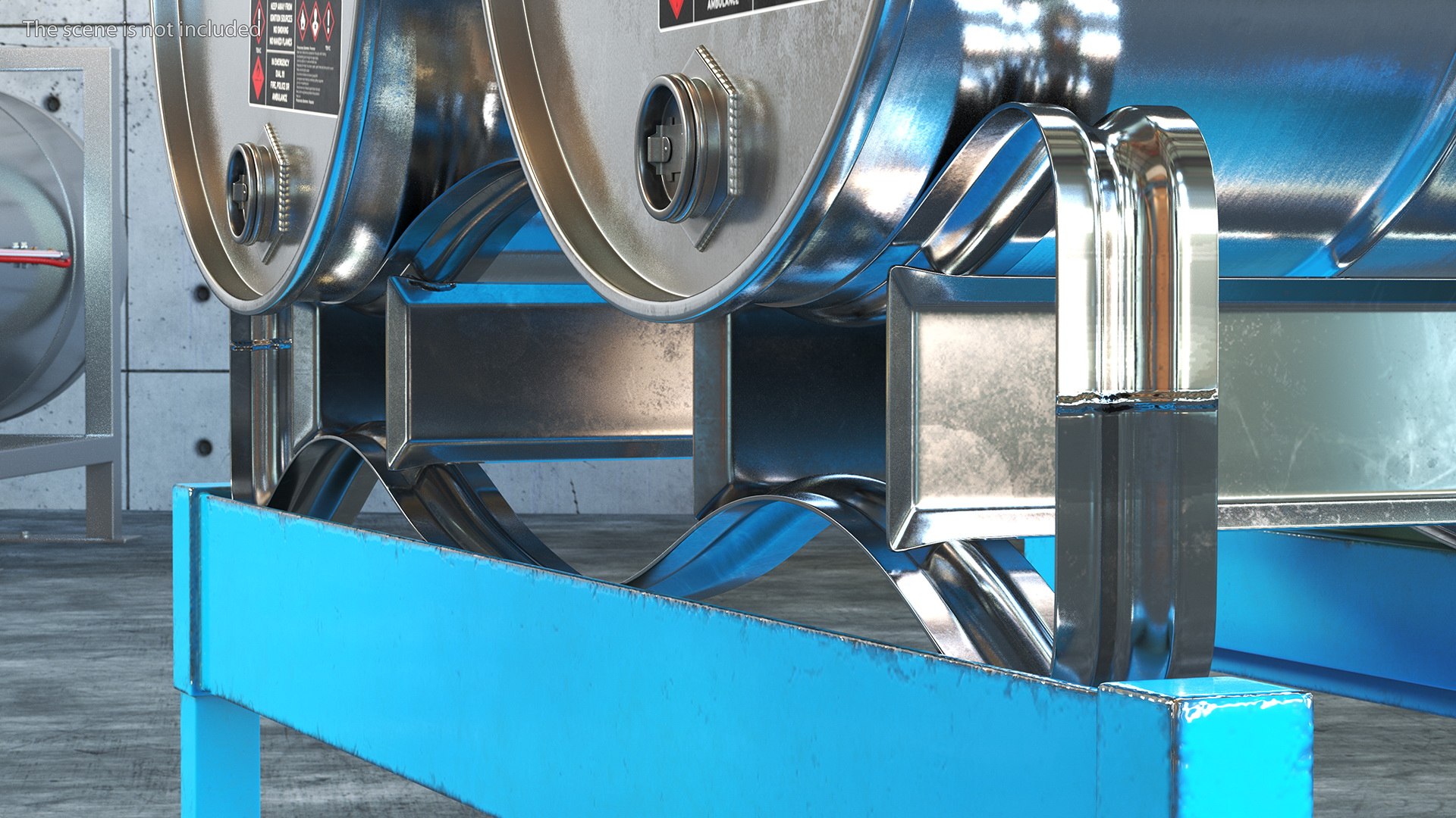 3D Horizontal Retention Basin With Ethanol Barrels - TurboSquid 1808599