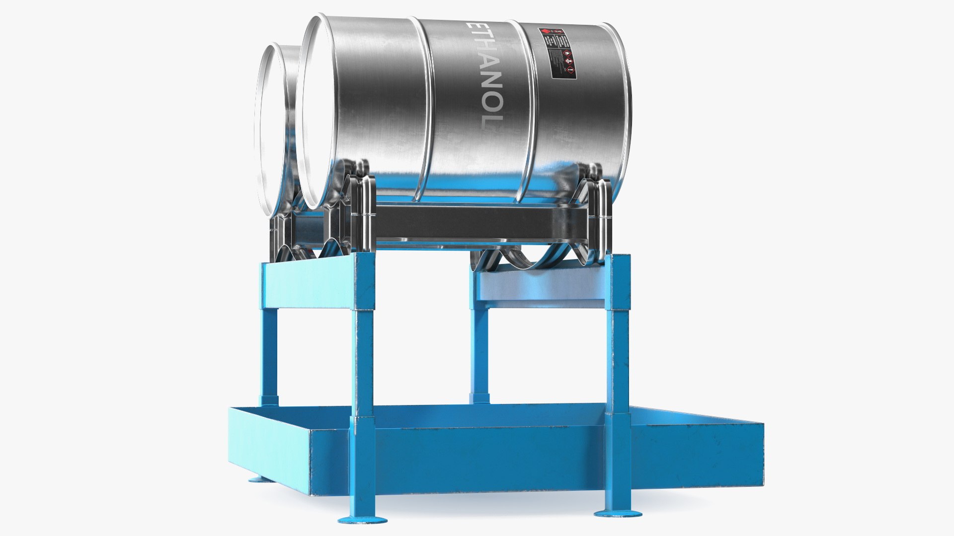 3D Horizontal Retention Basin With Ethanol Barrels - TurboSquid 1808599