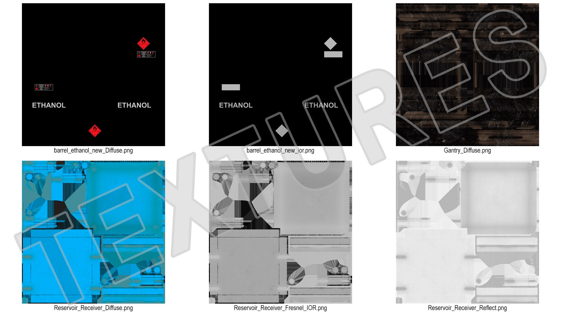 3D Horizontal Retention Basin with Ethanol Barrels - TurboSquid 1808599