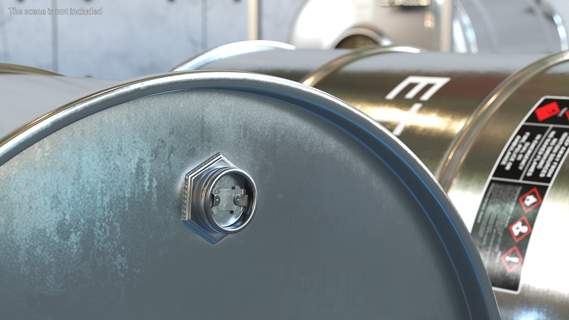 3D Horizontal Retention Basin With Ethanol Barrels - TurboSquid 1808599