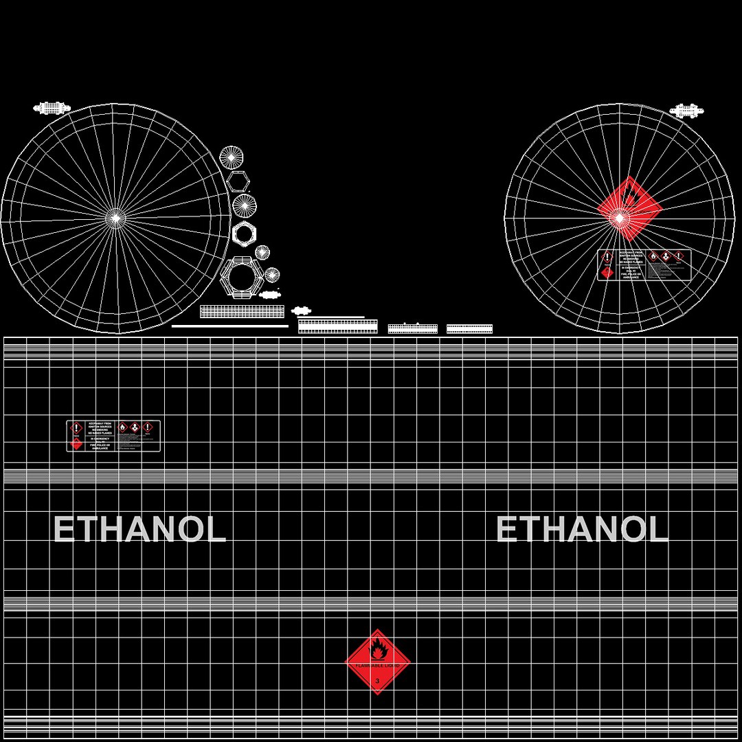 3D Horizontal Retention Basin with Ethanol Barrels - TurboSquid 1808599