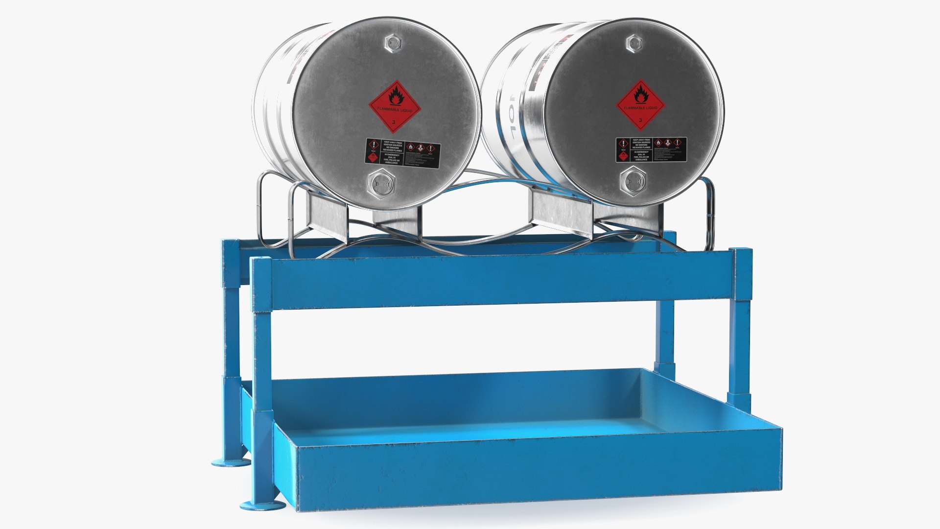 3D Horizontal Retention Basin With Ethanol Barrels - TurboSquid 1808599