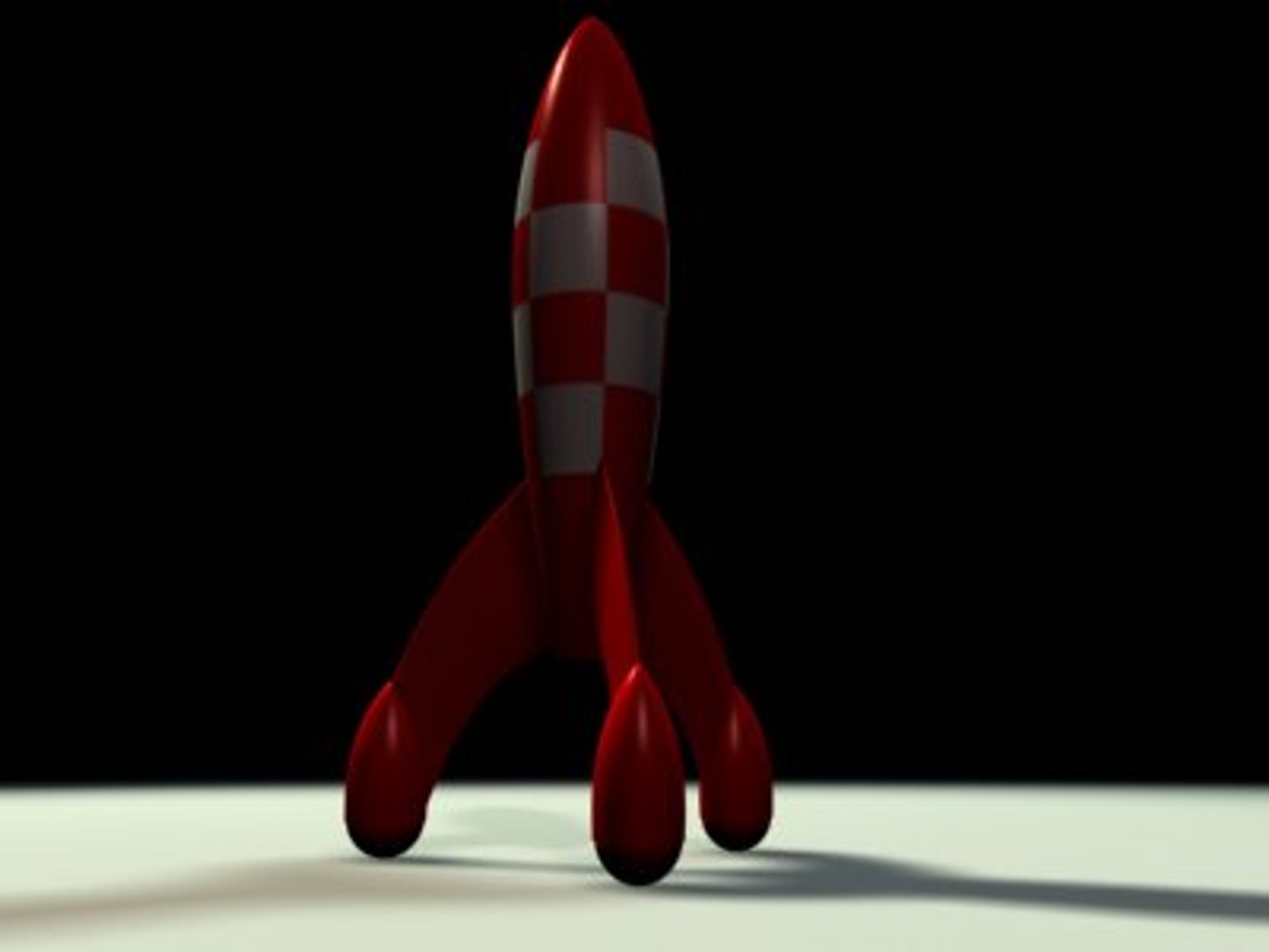 tintin cartoon rocket 3d model