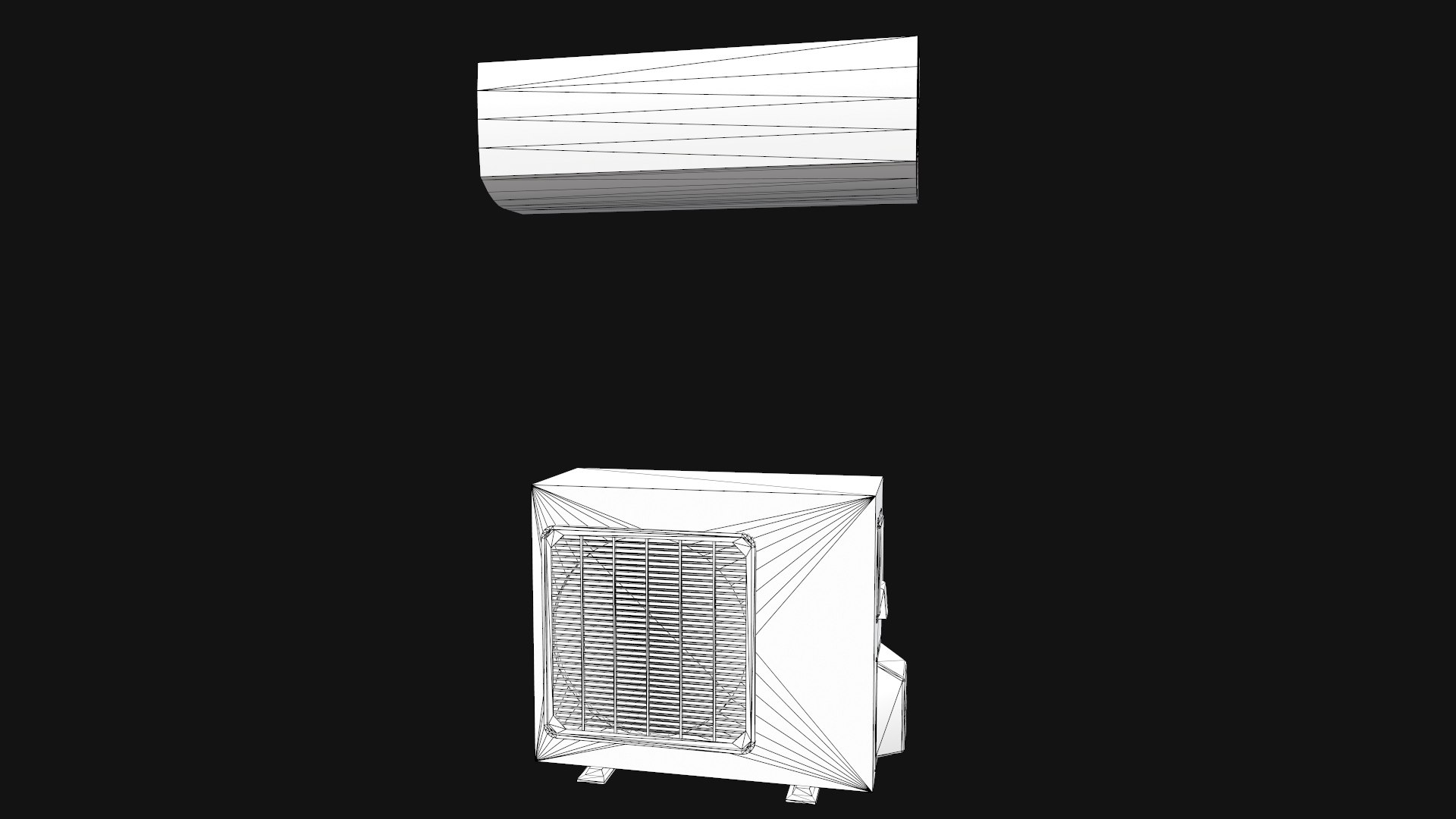 Low-poly Air Conditioner 3D Model - TurboSquid 1651033
