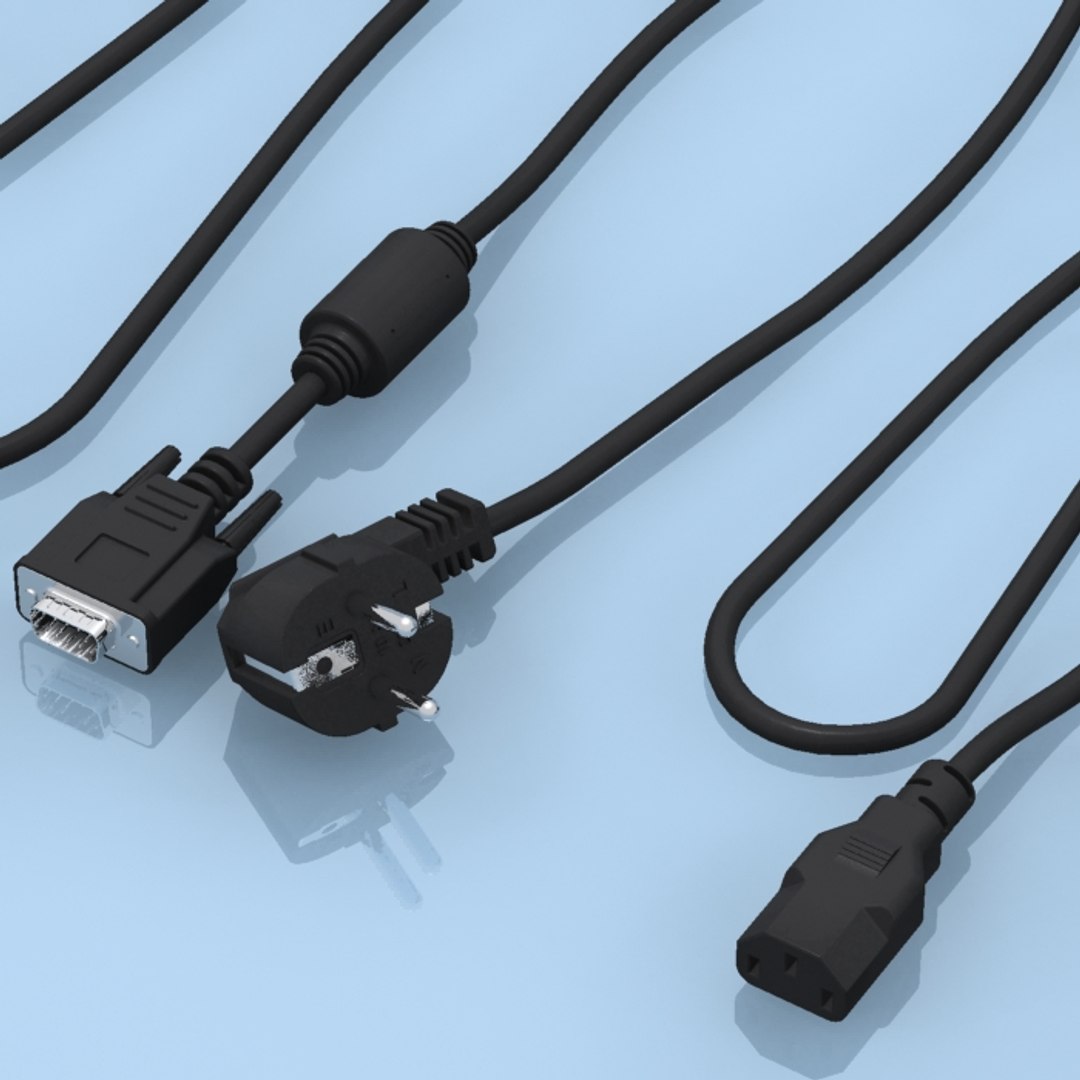 3d Model Computer Cables