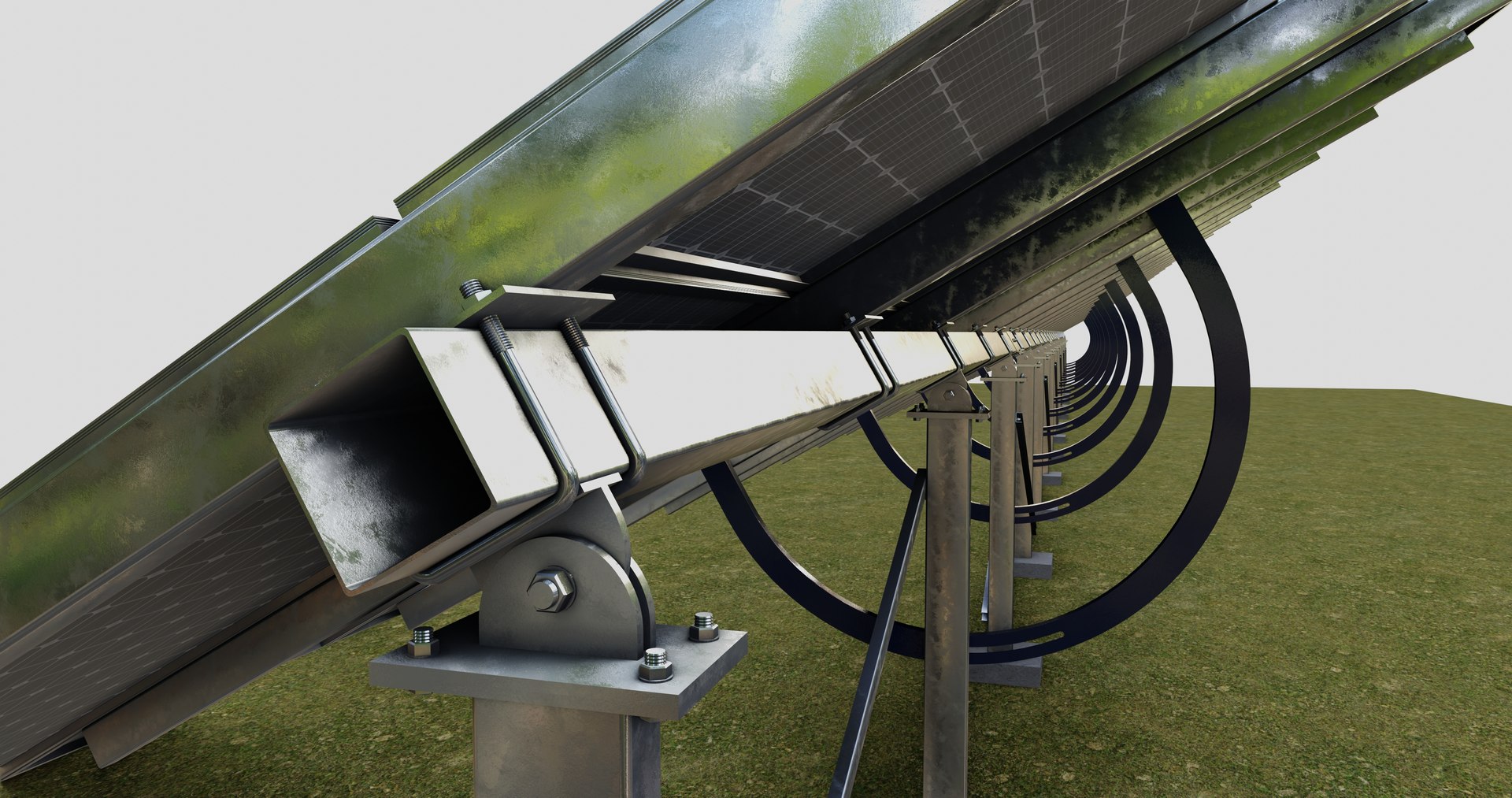 3D Manual Tracker Solar Energy Structure Type-4 - TurboSquid 2221299