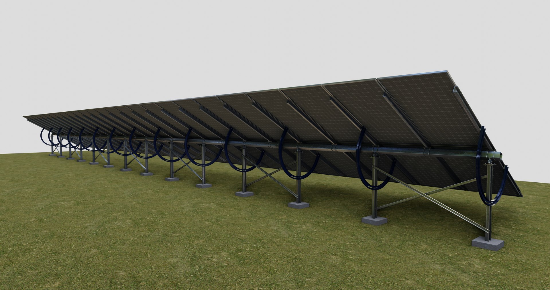 3D Manual Tracker Solar Energy Structure Type-4 - TurboSquid 2221299