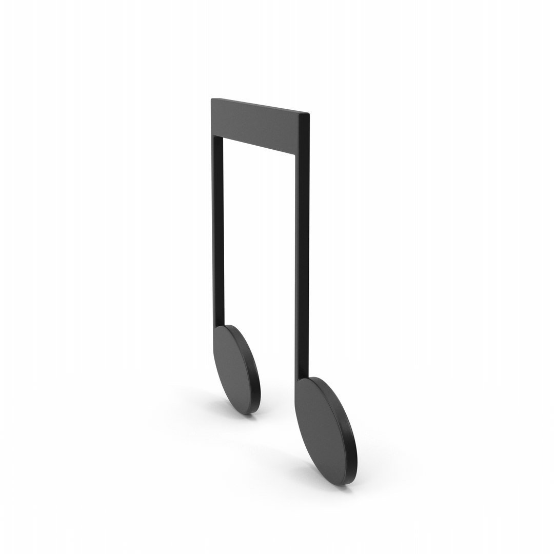 Beamed Eighth Note Symbol 3D model - TurboSquid 2129188