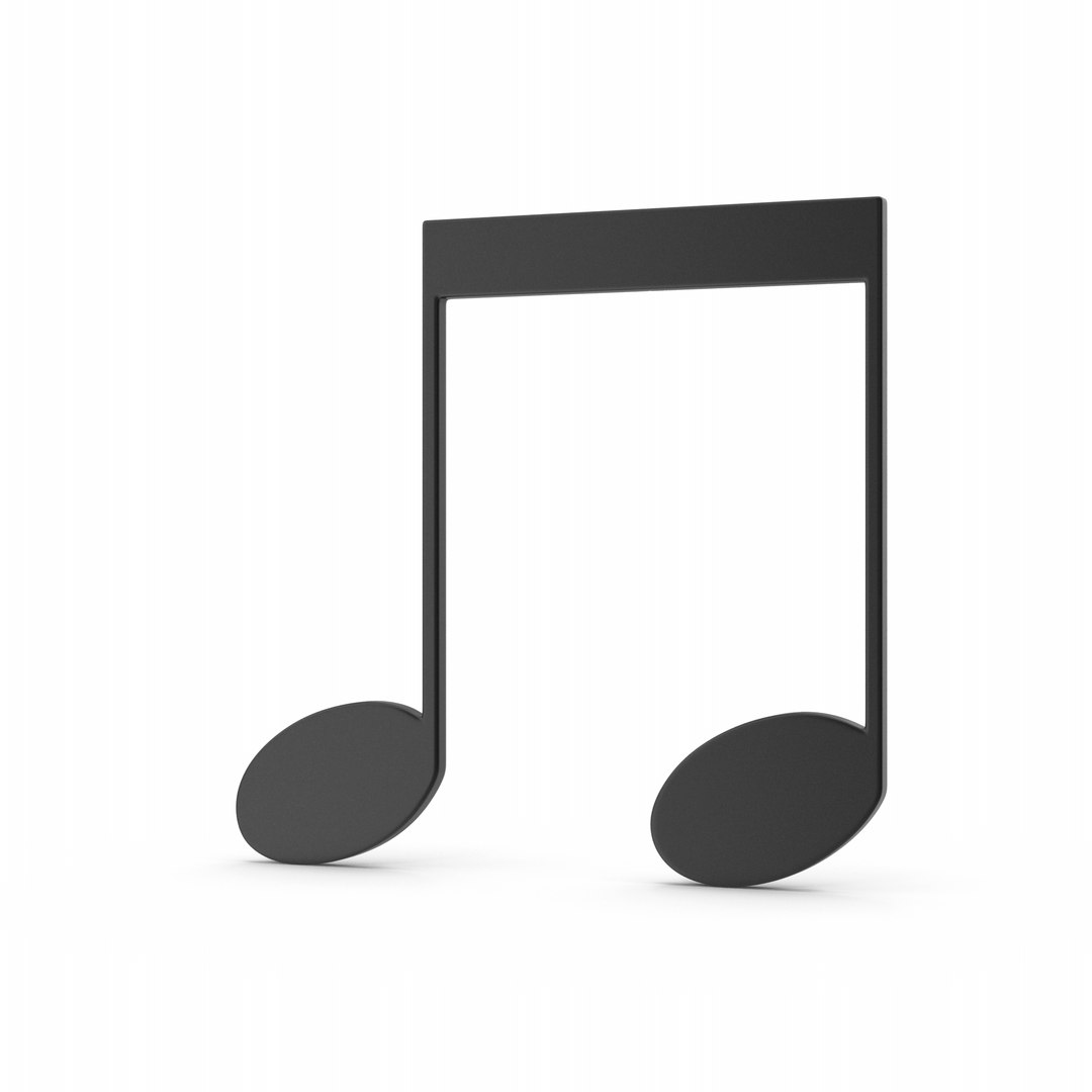 Beamed Eighth Note Symbol 3D model - TurboSquid 2129188