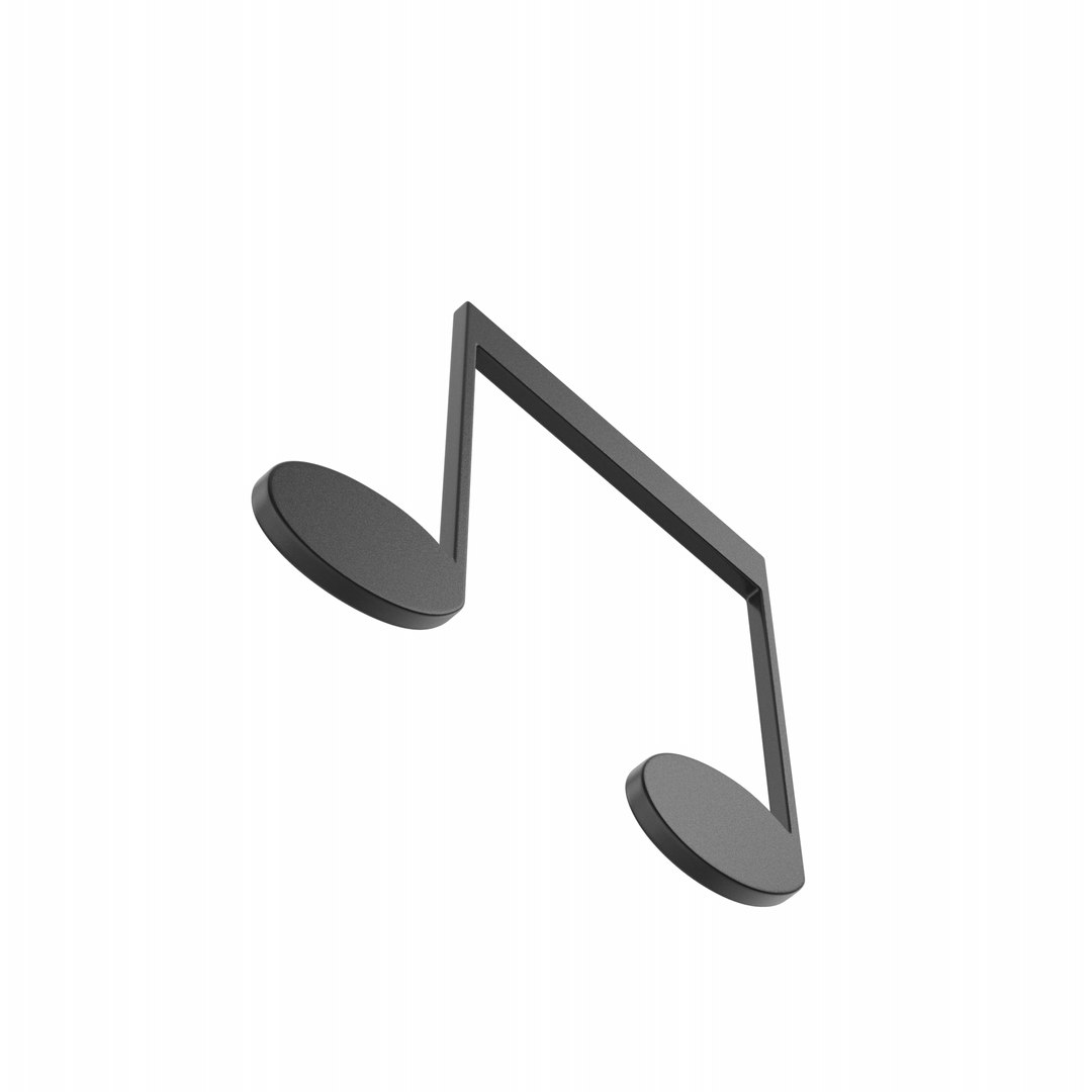 Beamed Eighth Note Symbol 3D model - TurboSquid 2129188