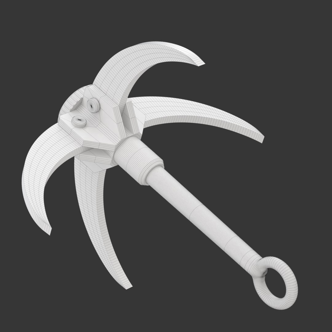 3D 3D Printable Grappling Hook - TurboSquid 1862982
