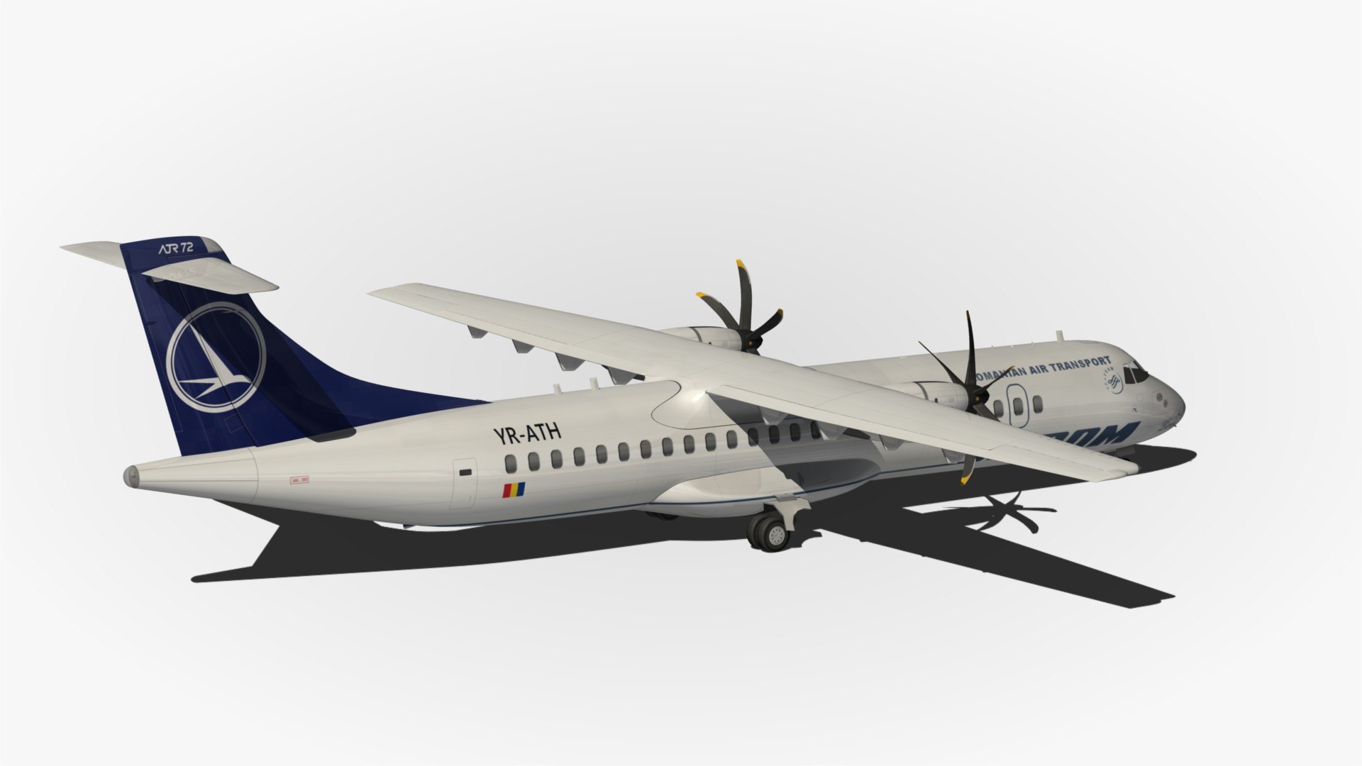 3d Model Atr 72 Tarom