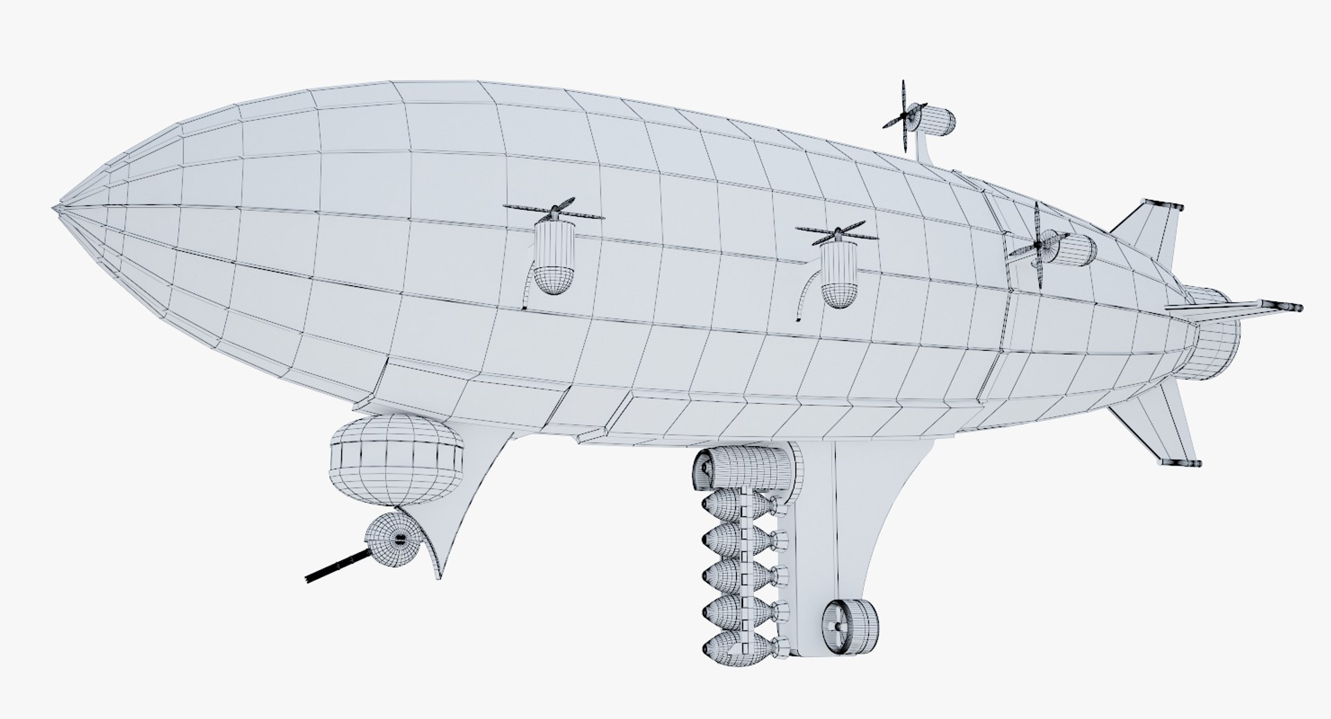 3D army blimp - sci-fiction - TurboSquid 1209327